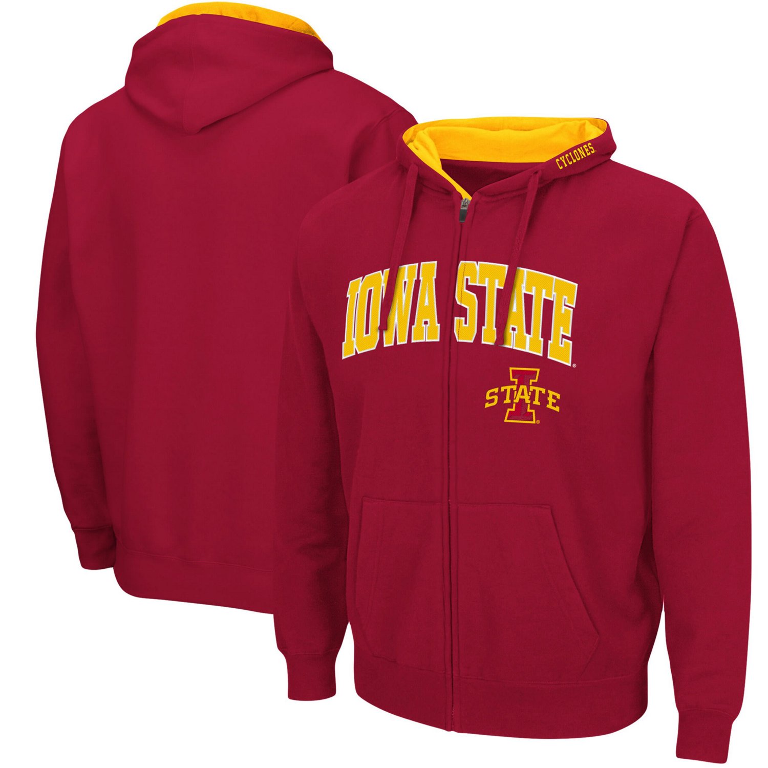 Colosseum Iowa State Cyclones Arch Logo 30 Full-Zip Hoodie | Academy