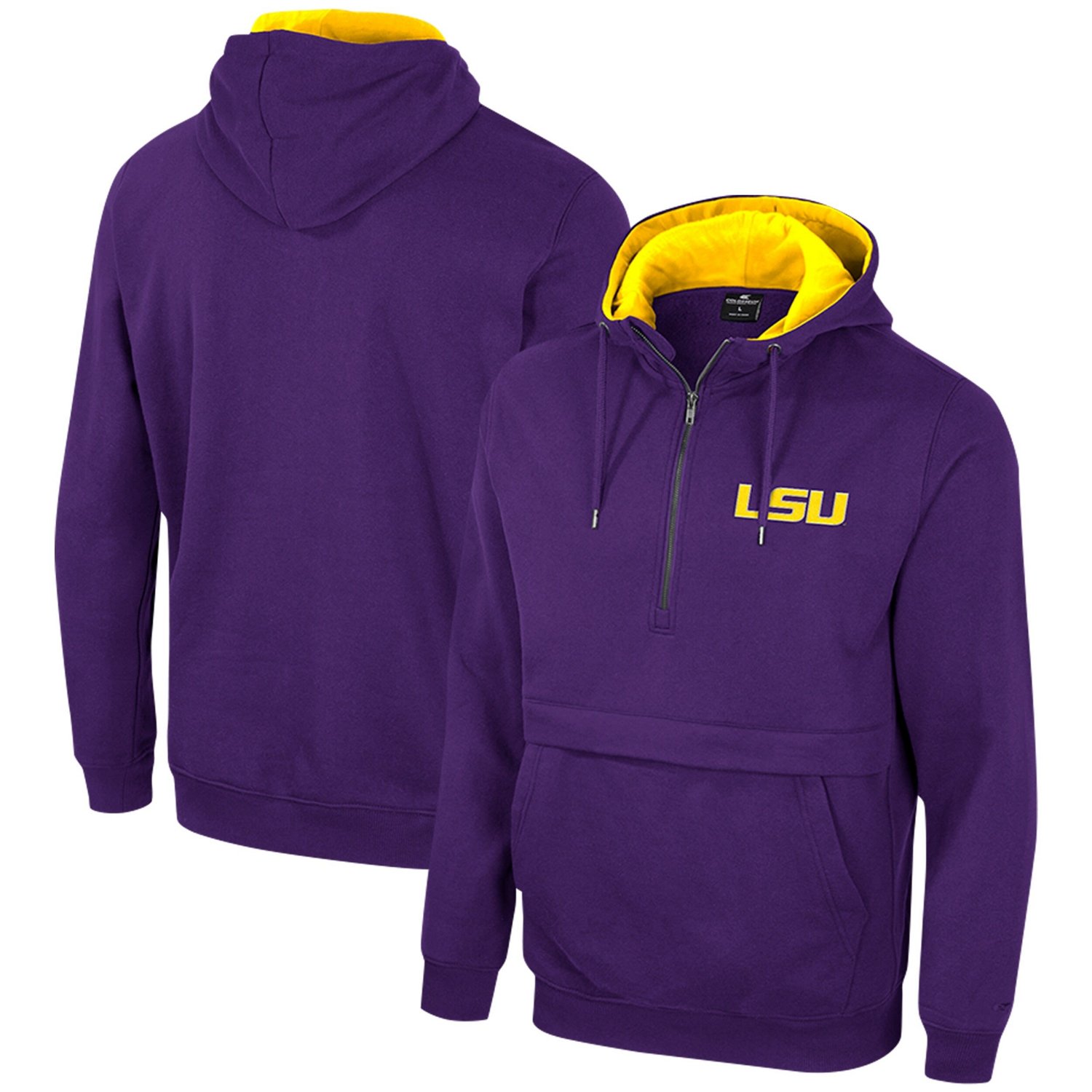 Colosseum LSU Tigers Half-Zip Hoodie | Free Shipping at Academy