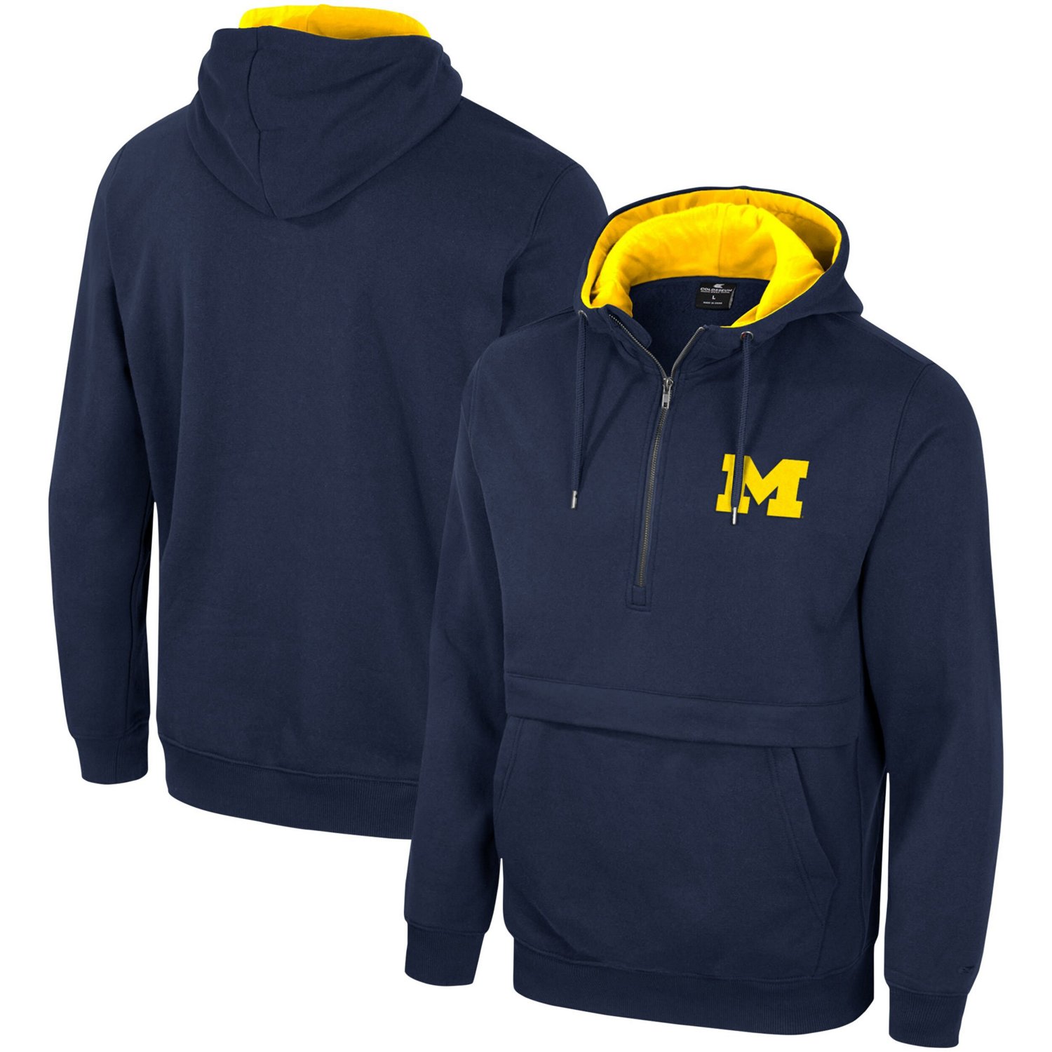 Colosseum Michigan Wolverines Half-Zip Hoodie | Academy