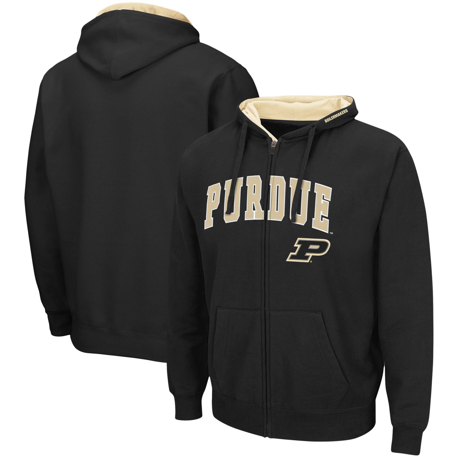 Colosseum Purdue Boilermakers Arch Logo 30 Full-Zip Hoodie | Academy