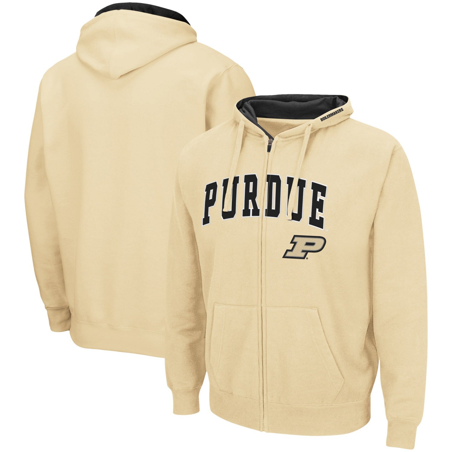Colosseum Purdue Boilermakers Arch Logo 30 Full-Zip Hoodie | Academy