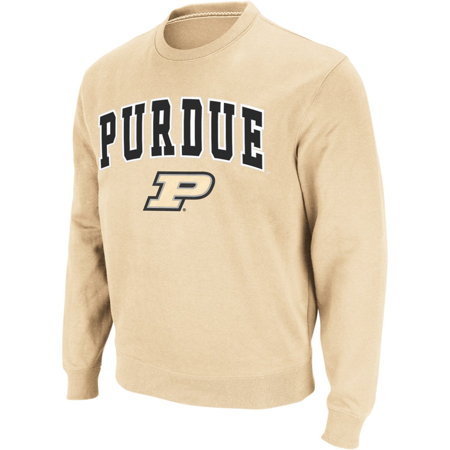 Colosseum Purdue Boilermakers Arch Logo Crew Neck Sweatshirt | Academy