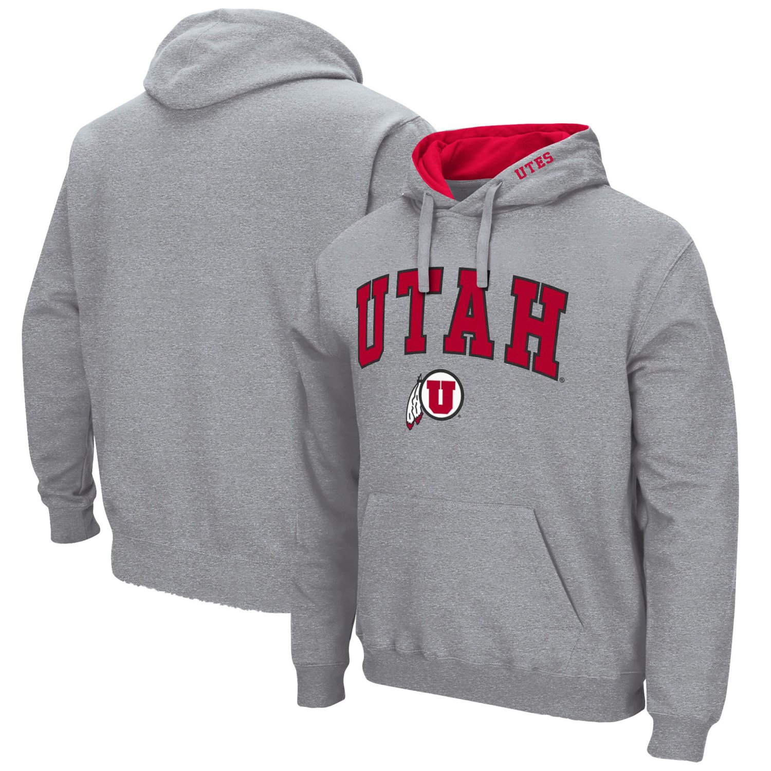 Colosseum Utah Utes Arch and Logo Pullover Hoodie | Academy