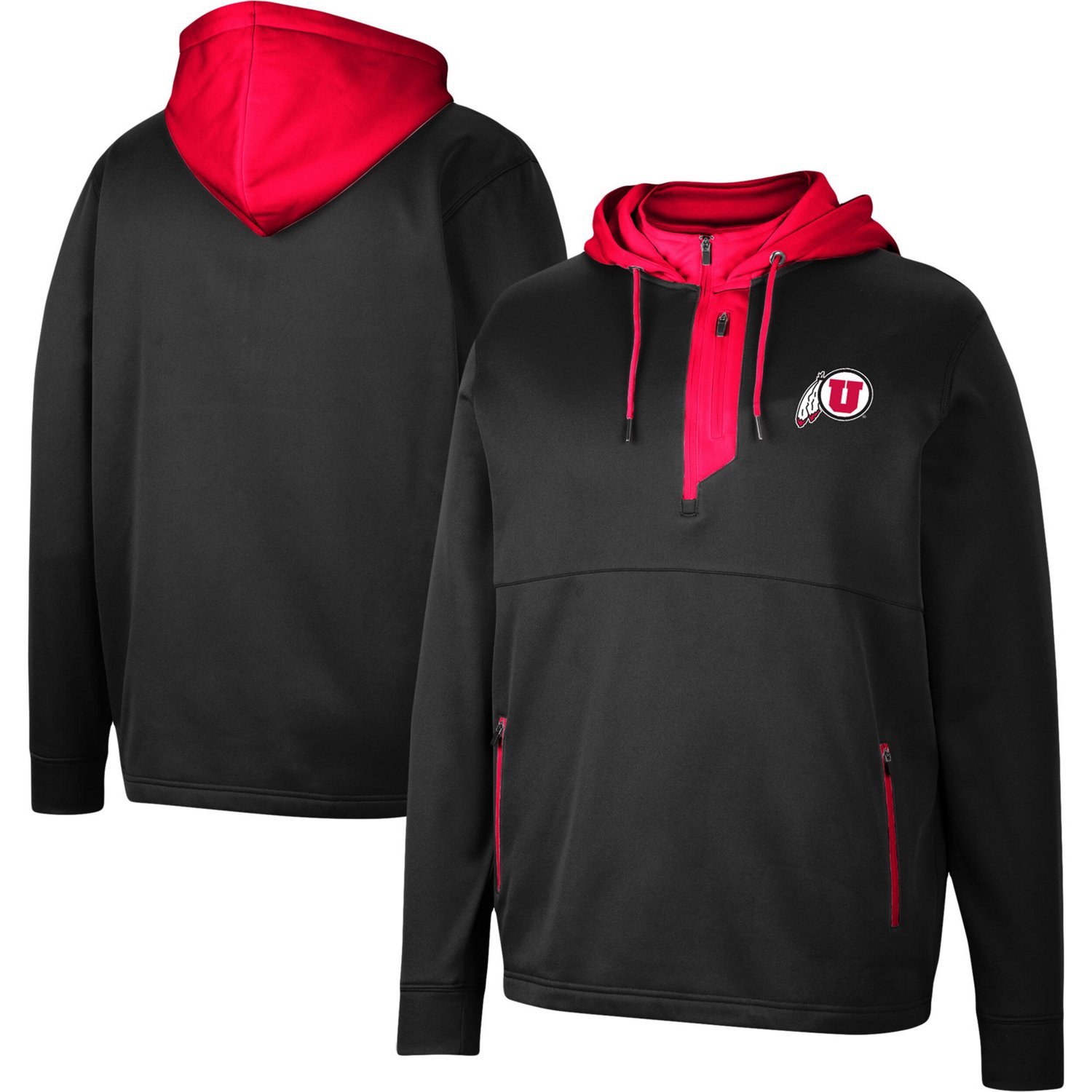 Colosseum Utah Utes Luge 30 Quarter-Zip Hoodie | Academy