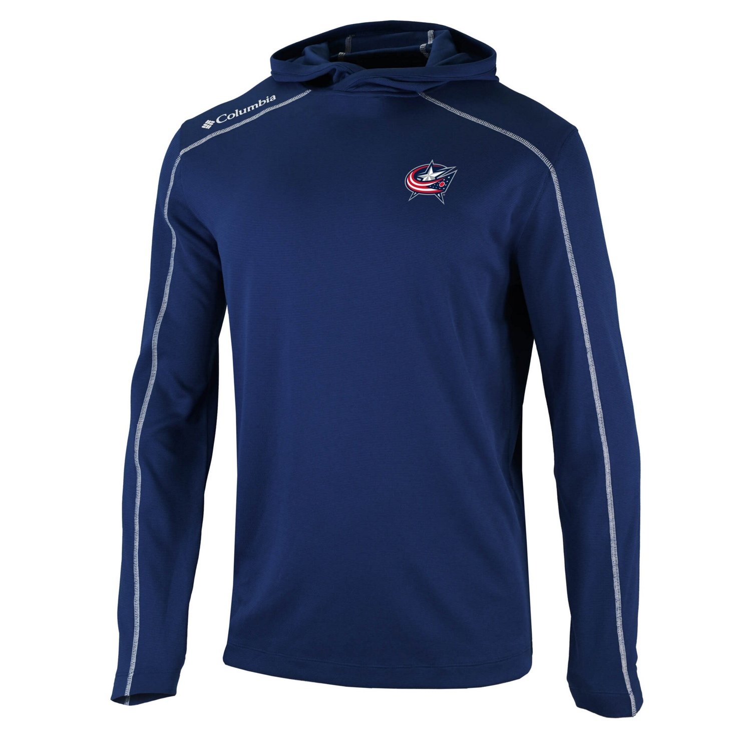 Columbia Columbus Blue Jackets Omni-Wick Shotgun Long Sleeve Hoodie T ...