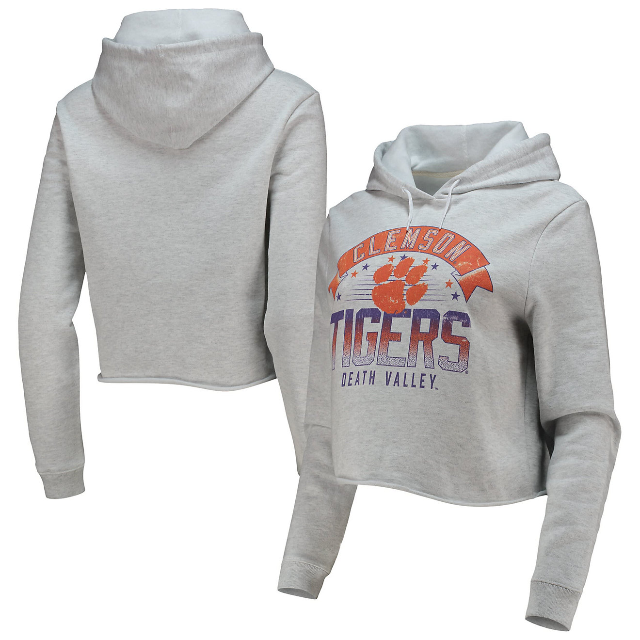 League Collegiate Wear Clemson Tigers Banner 1636 Cropped Pullover ... League Collegiate Wear Clemson Tigers Banner 1636 Cropped Pullover ...