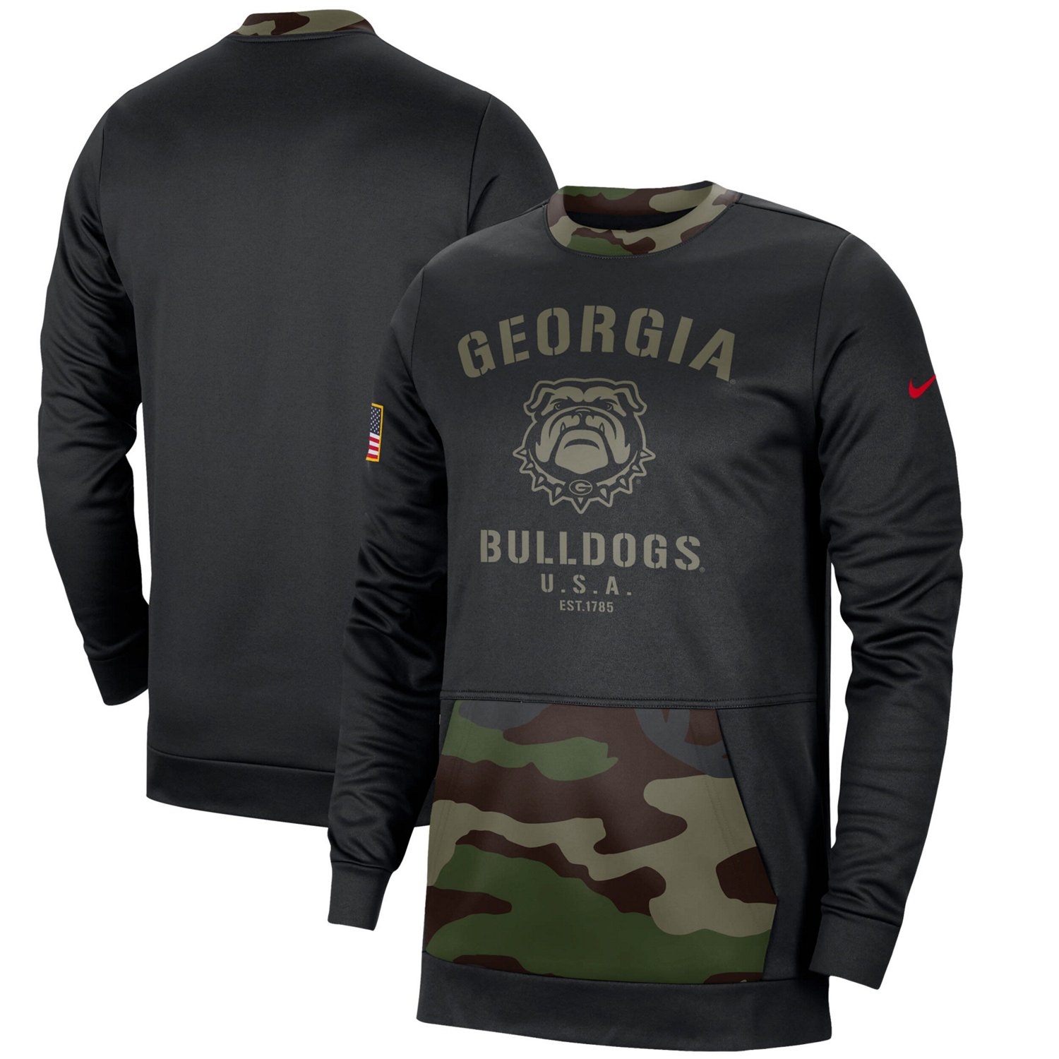 Nike /Camo Georgia Bulldogs Military Appreciation Performance Pullover ...