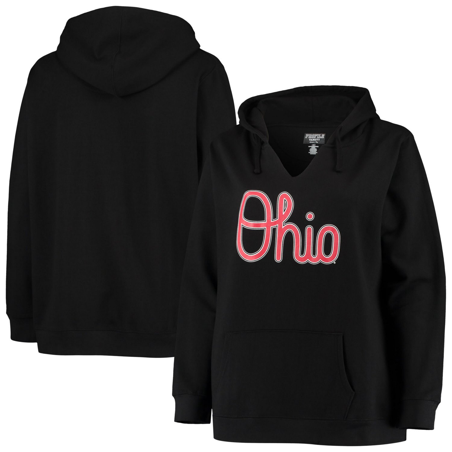 Ohio State Buckeyes Plus Size Notch Neck Team Pullover Hoodie | Academy