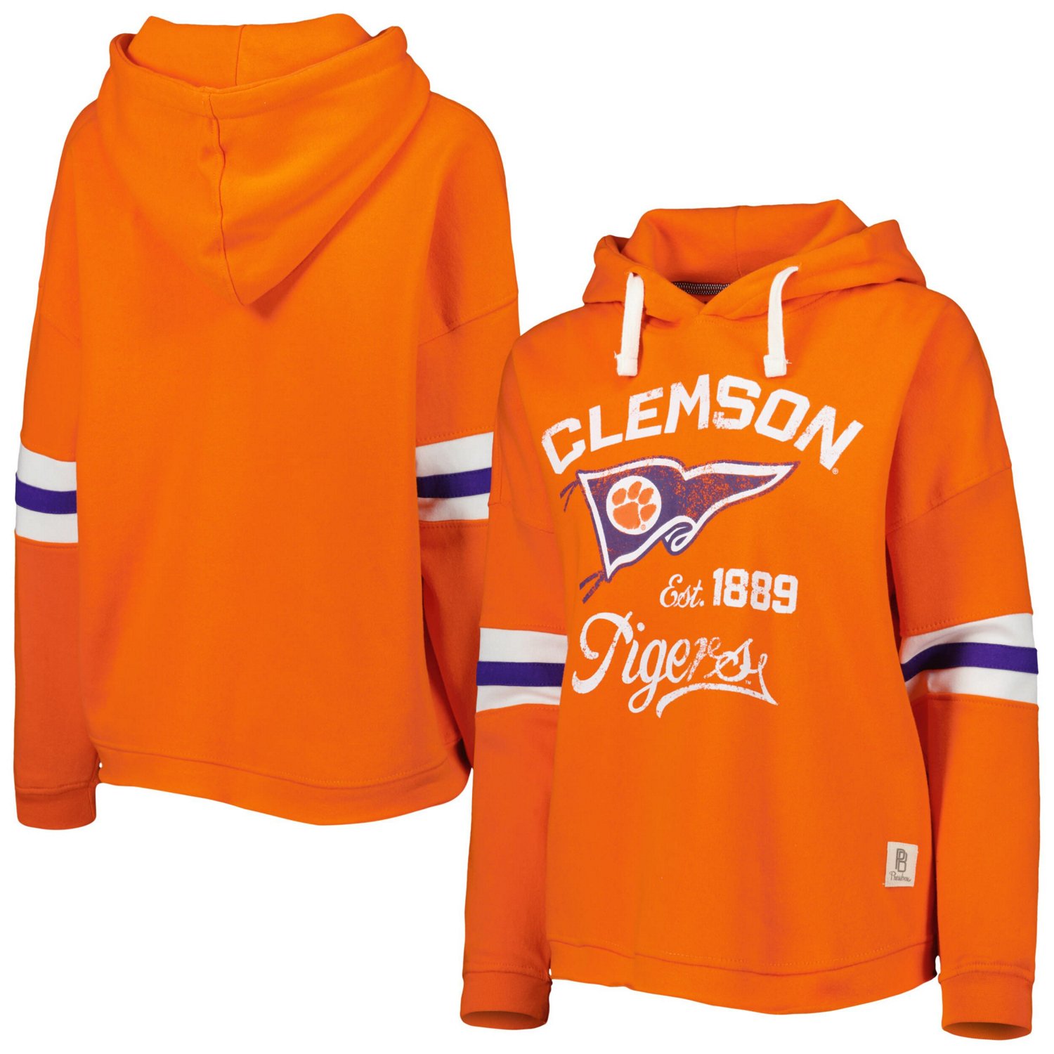 Pressbox Clemson Tigers Super Pennant Pullover Hoodie | Academy