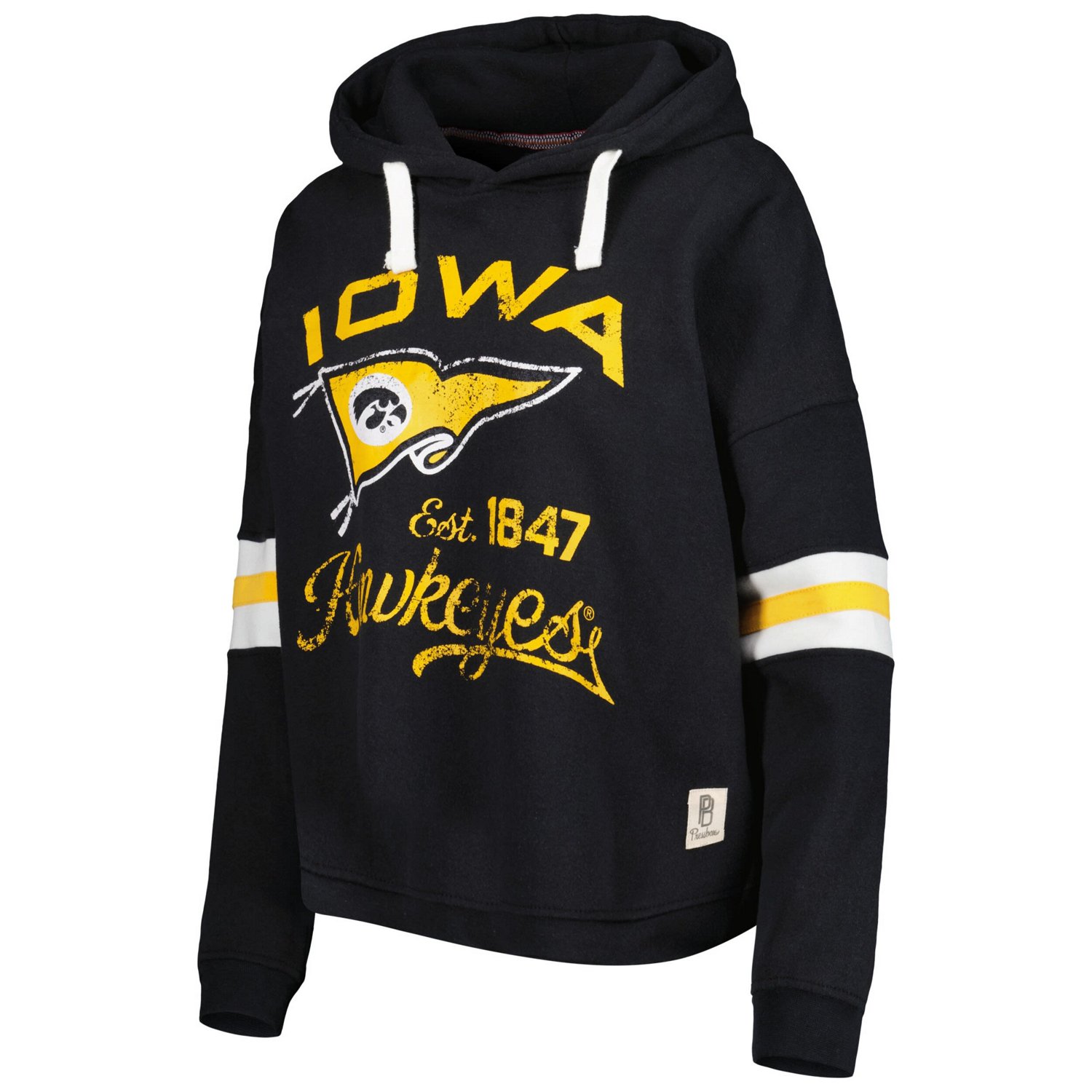 Pressbox Iowa Hawkeyes Super Pennant Pullover Hoodie | Academy