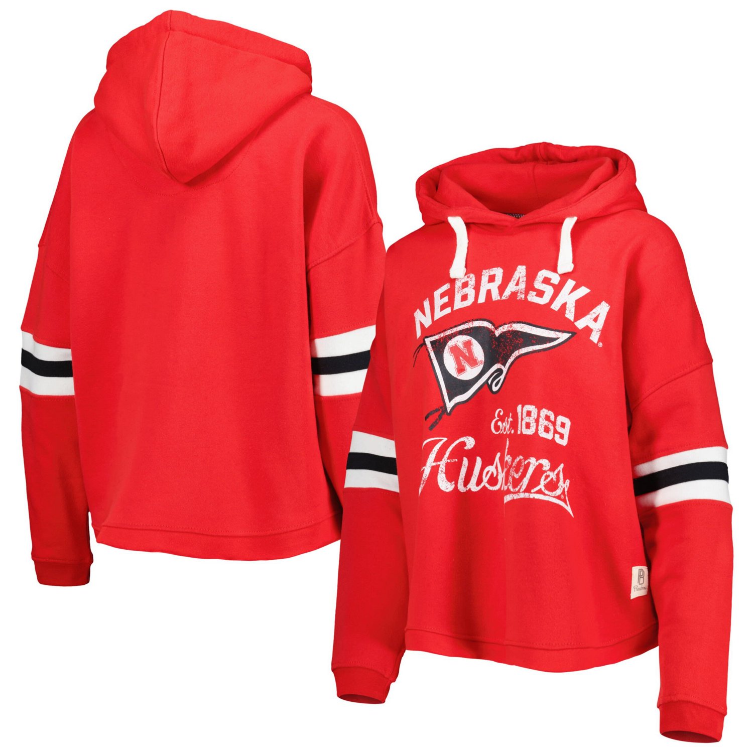 Pressbox Nebraska Huskers Super Pennant Pullover Hoodie | Academy