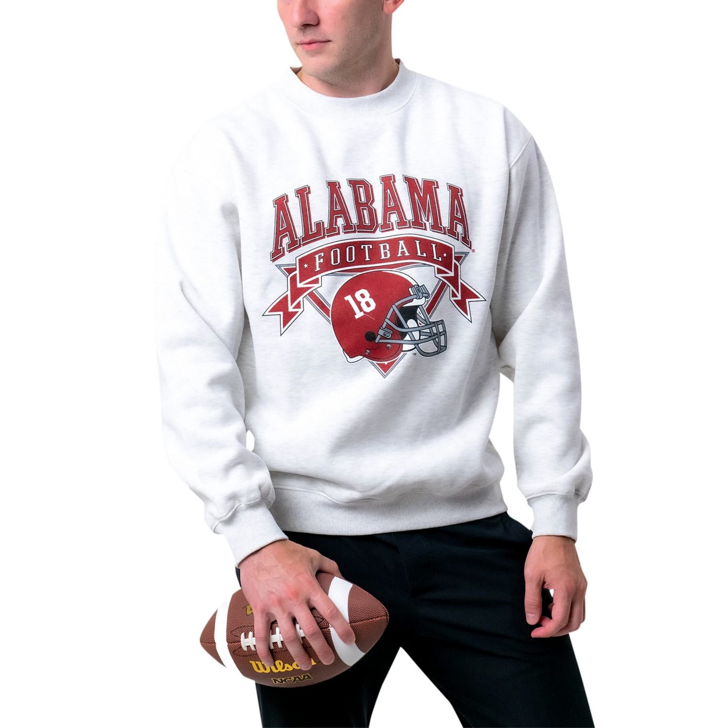Women's Established Co Alabama Crimson Tide Logo Pullover Sweatshirt ...