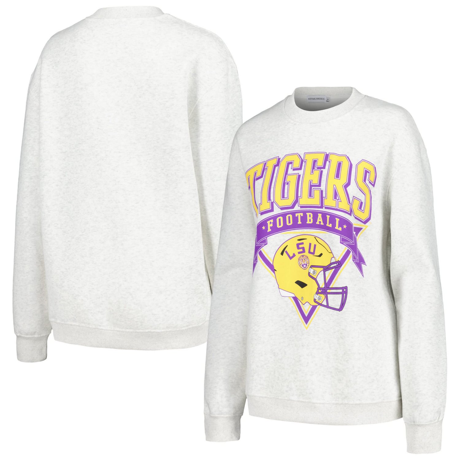 Women's Established Co LSU Tigers Logo Pullover Sweatshirt | Academy