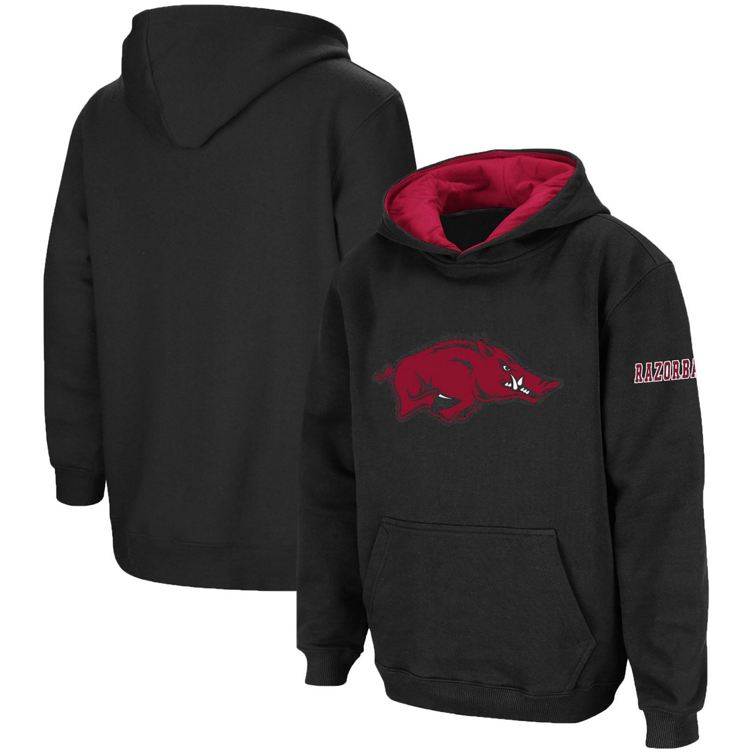 Youth Stadium Athletic Arkansas Razorbacks Big Logo Pullover Hoodie ...
