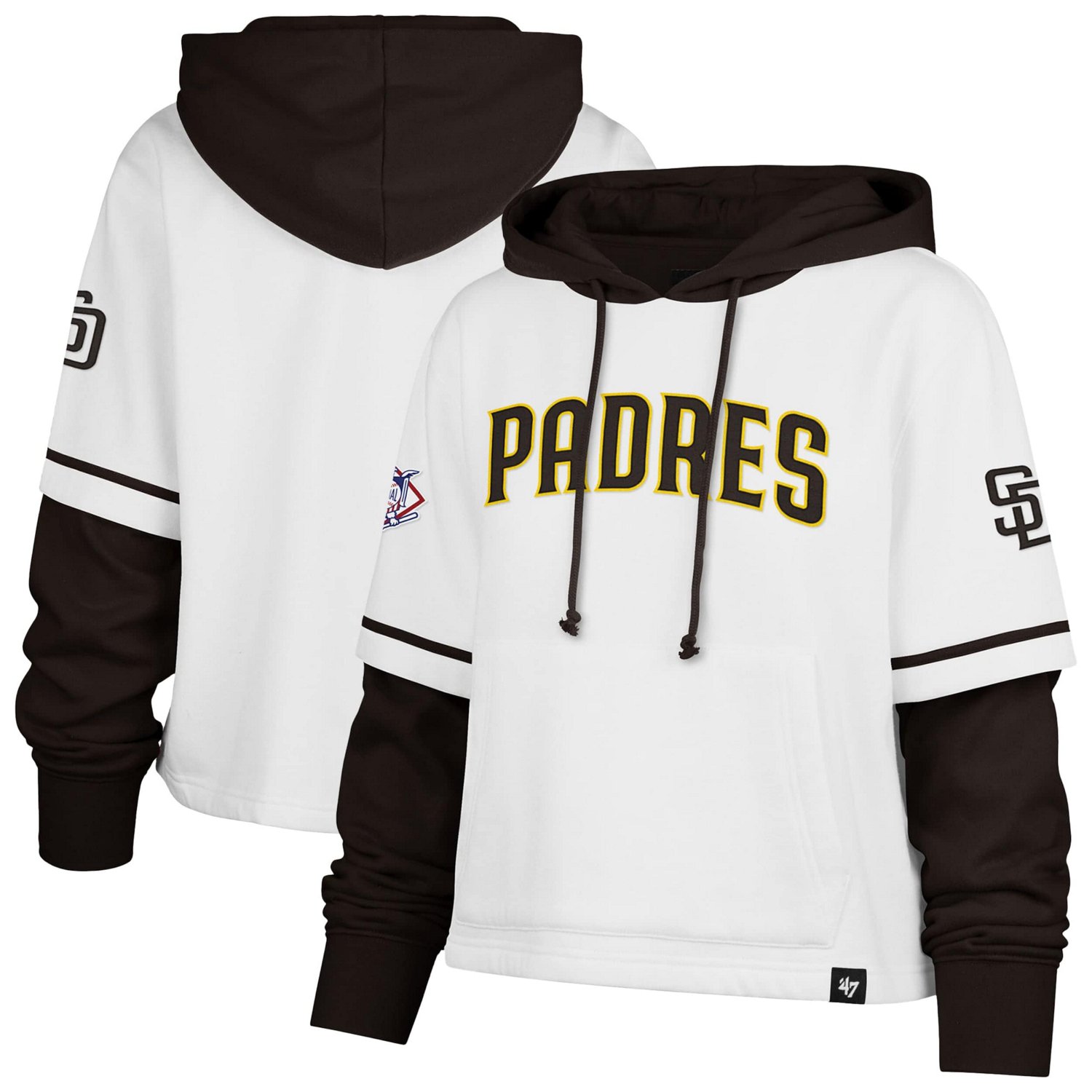 '47 San Diego Padres Trifecta Shortstop Cropped Pullover Hoodie | Academy