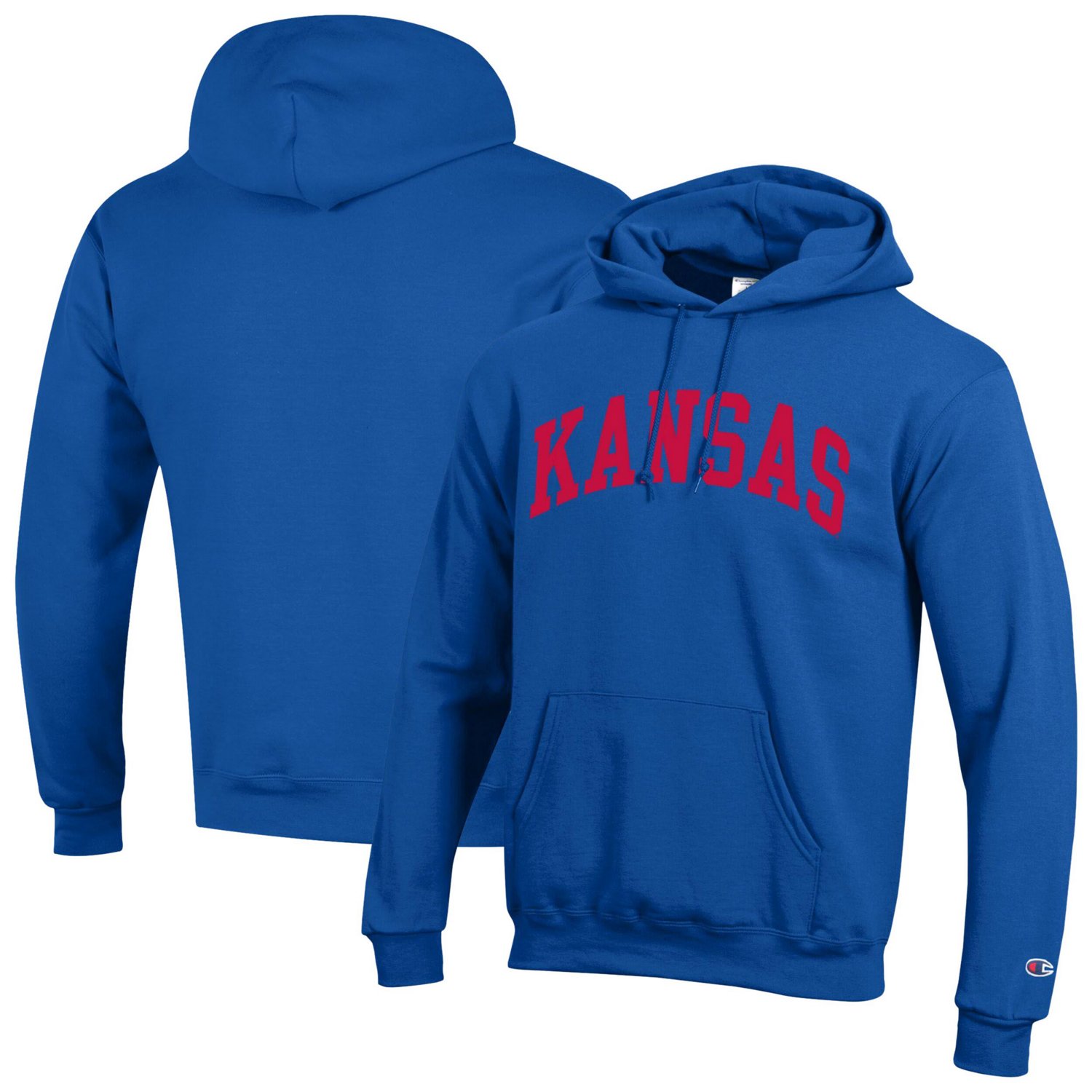Champion Kansas Jayhawks Basic Arch Fleece Pullover Hoodie | Academy