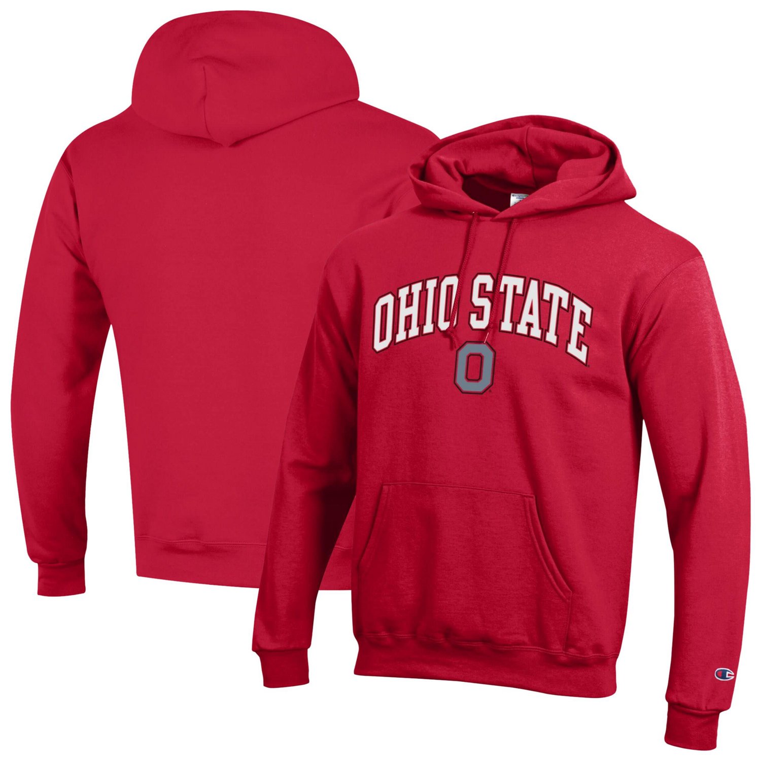 Champion Ohio State Buckeyes Arched Logo Fleece Pullover Hoodie | Academy