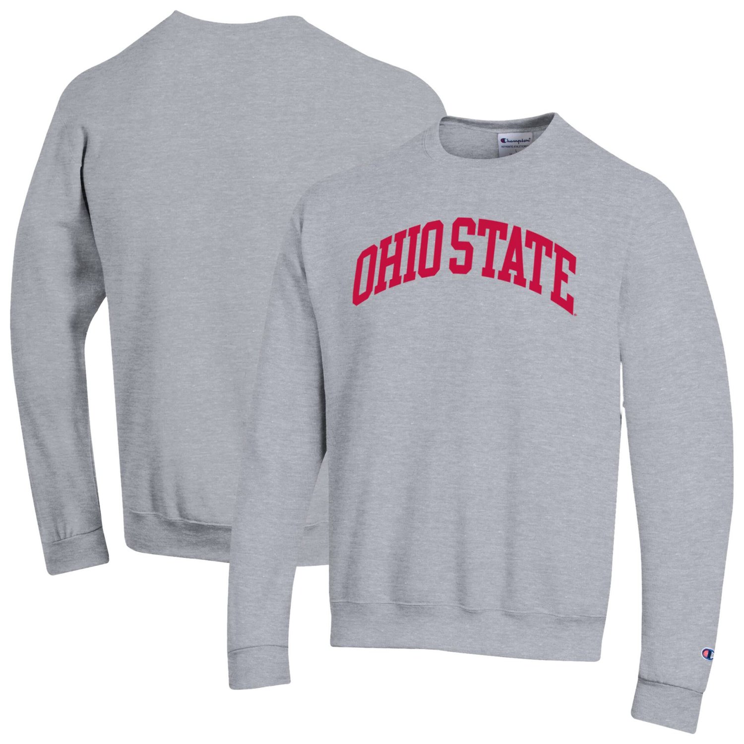 Champion Ohio State Buckeyes Basic Arch Fleece Pullover Sweatshirt ...
