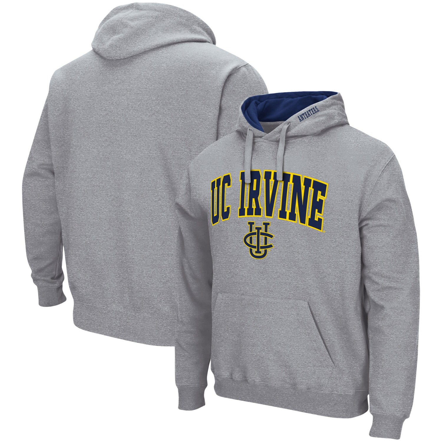 Colosseum Heathered Gray UC Irvine Anteaters Arch and Logo Pullover Hoodie | Academy