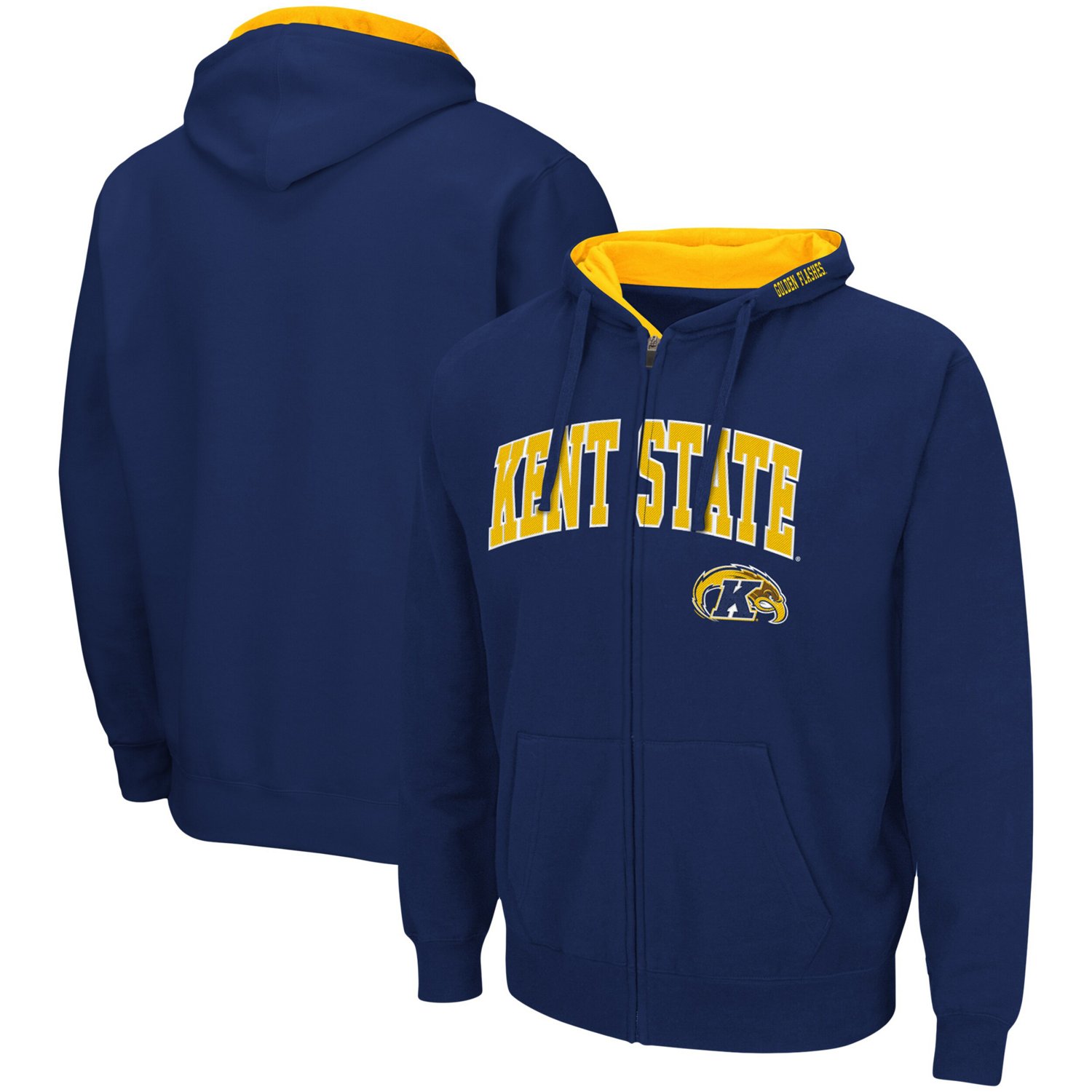 Colosseum Kent State Golden Flashes Arch Logo 30 Full-Zip Hoodie | Academy