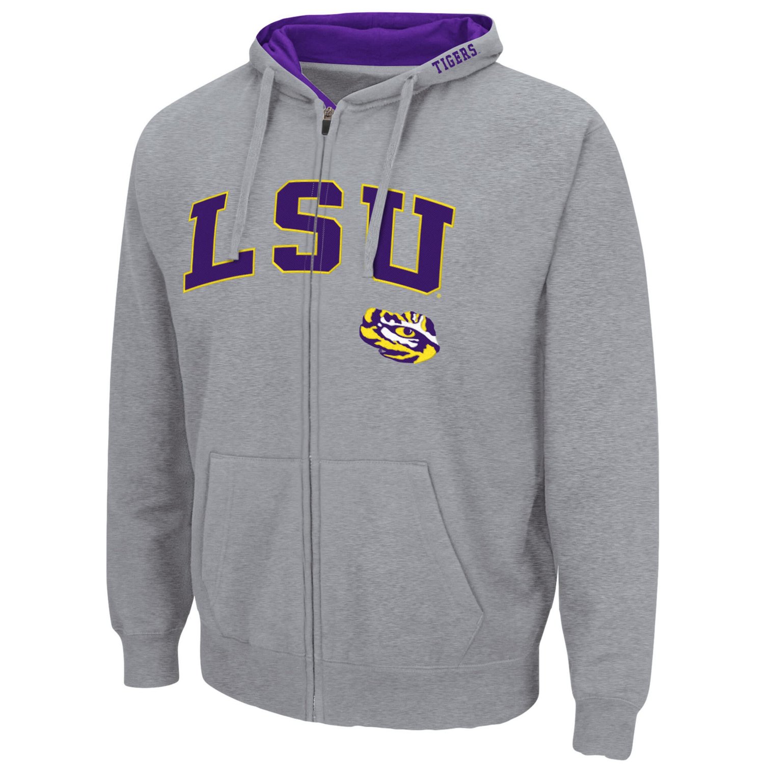 Colosseum LSU Tigers Arch Logo 30 Full-Zip Hoodie | Academy