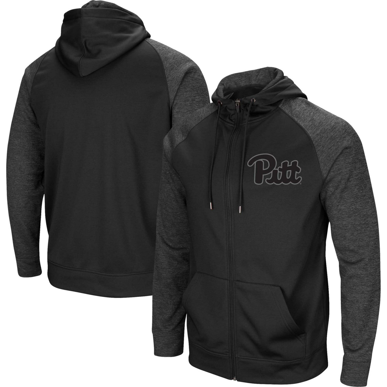 Colosseum Pitt Panthers out 30 Tonal Raglan Full-Zip Hoodie | Academy