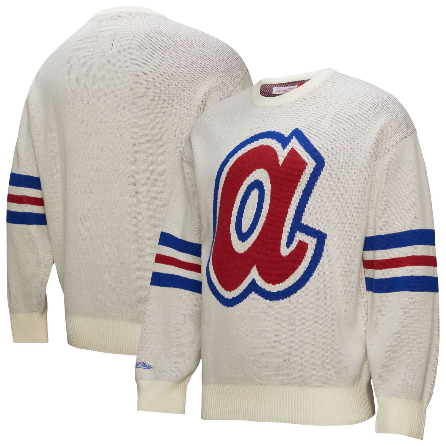 Mitchell Ness Atlanta Braves Retro Pullover Sweater | Academy