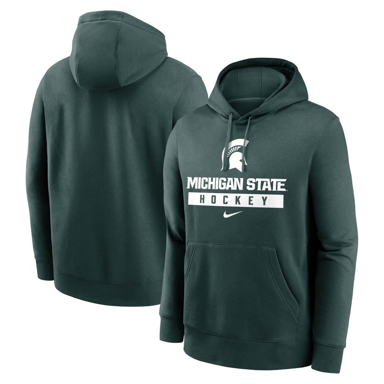 Nike Michigan State Spartans Hockey Stack Fleece Pullover Hoodie | Academy
