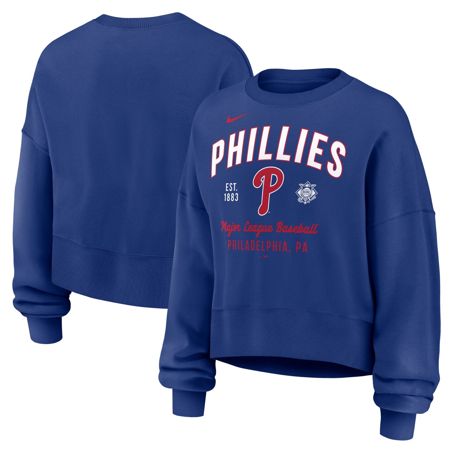 Nike Philadelphia Phillies Oversized High Hip Pullover Sweatshirt | Academy