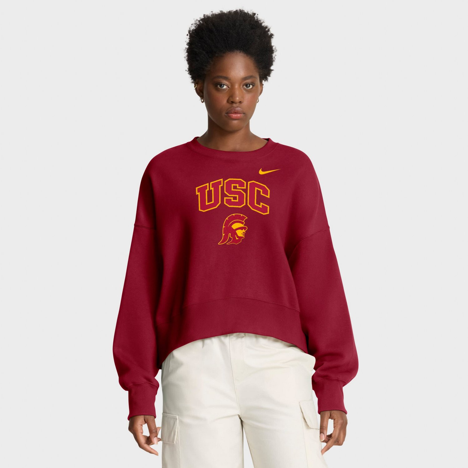 Nike USC Trojans Oversized Phoenix Arch Pullover Sweatshirt | Academy