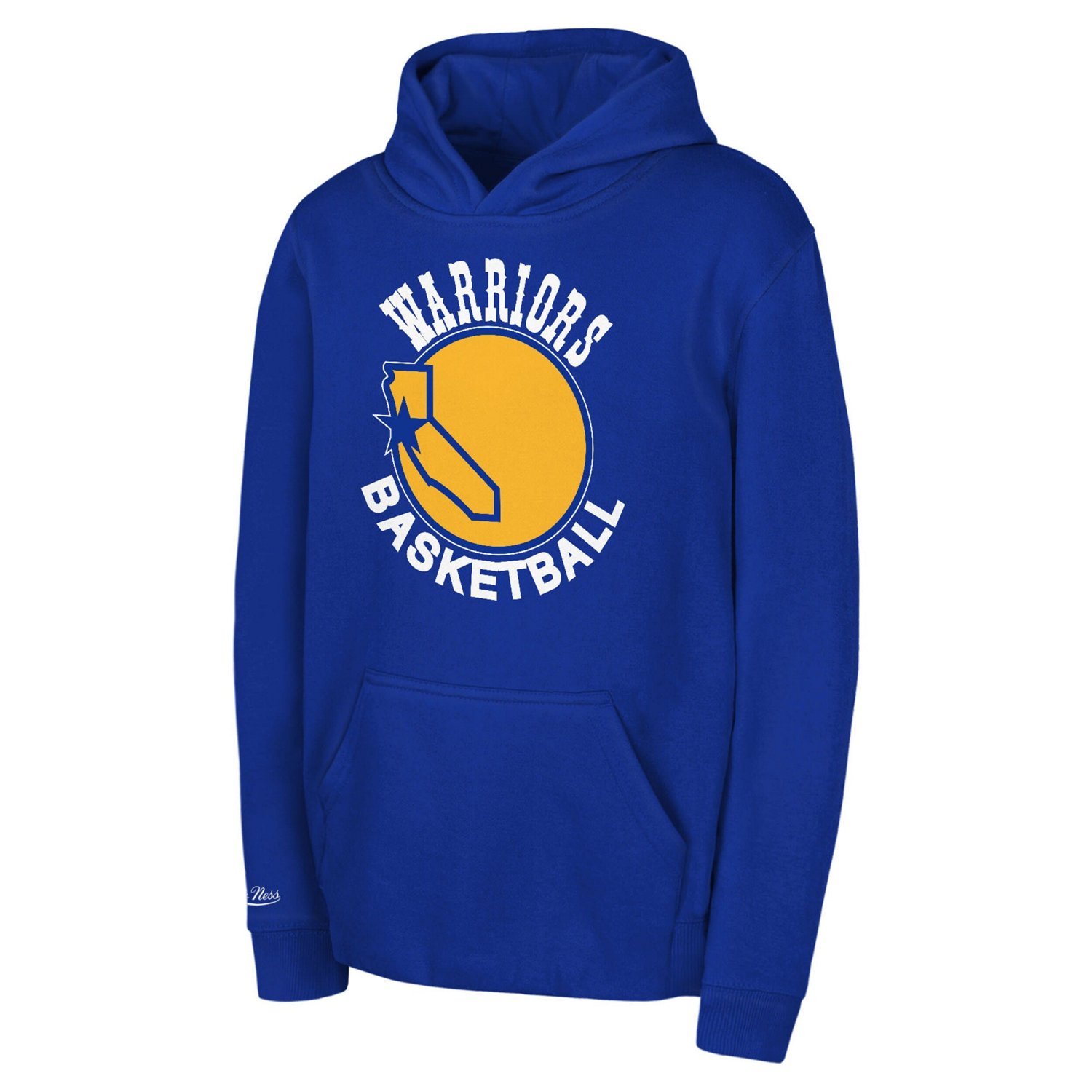 Preschool Mitchell Ness Golden State Warriors Retro Logo Pullover Hoodie | Academy