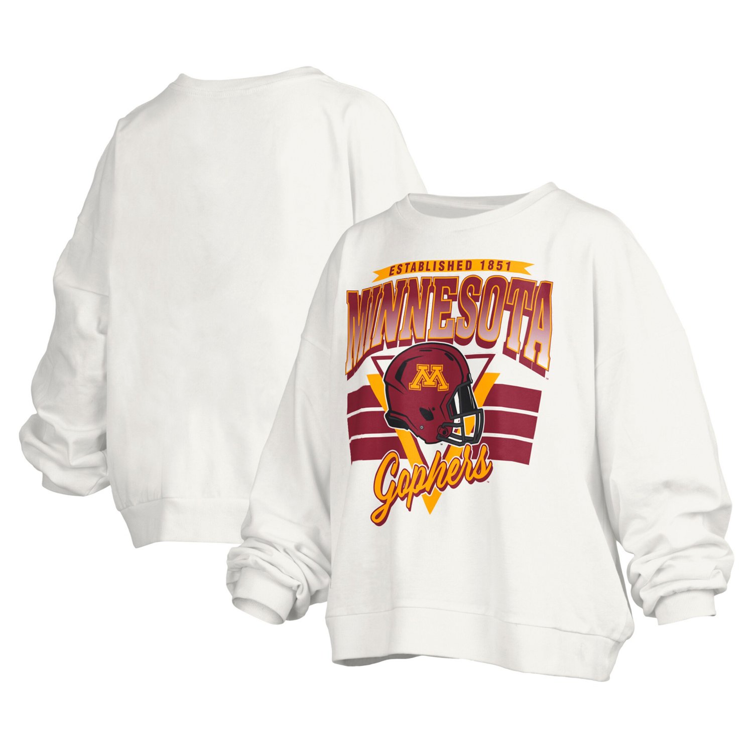 Pressbox Minnesota Golden Gophers Janice Retro Logo Oversized Pullover ...