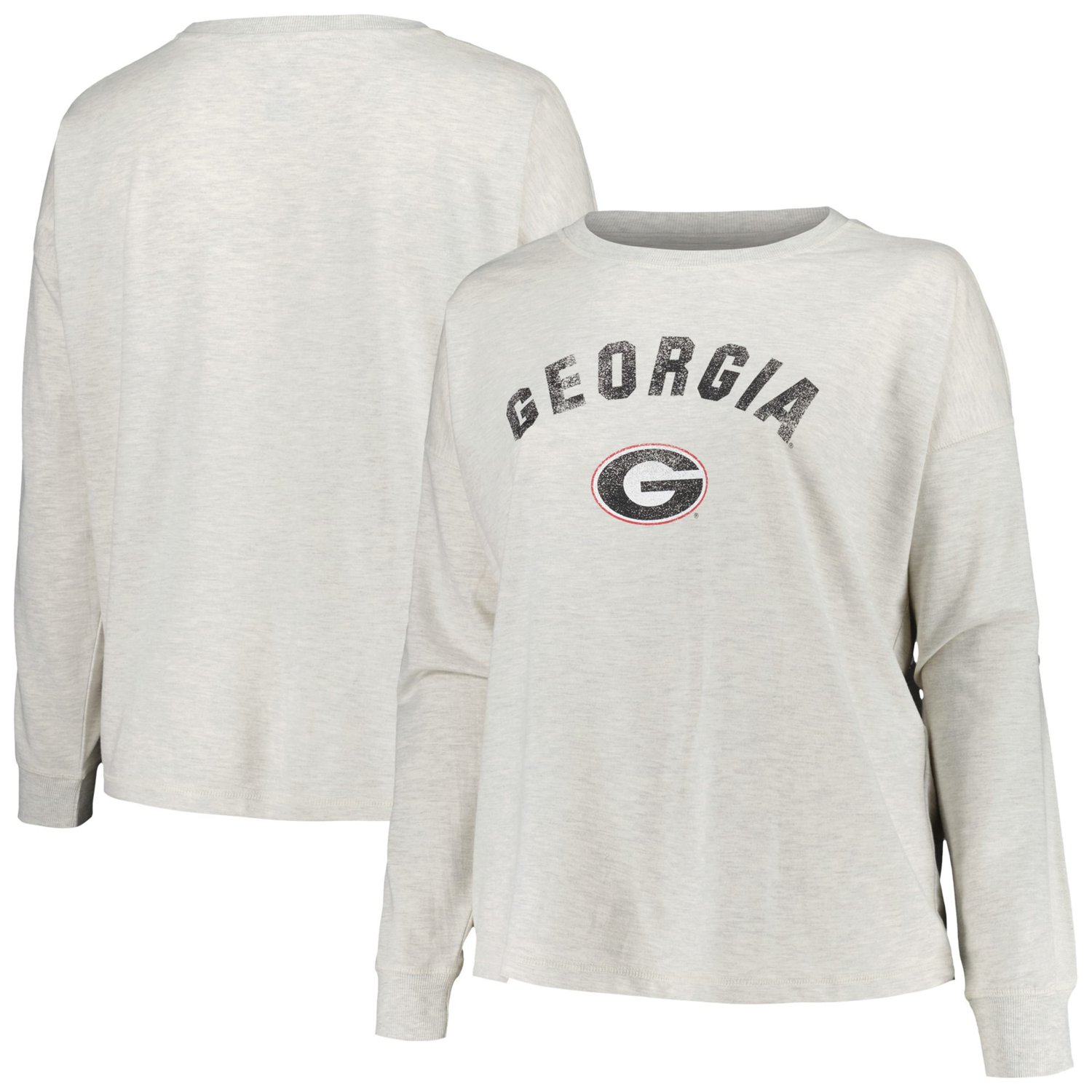 Profile Georgia Bulldogs Plus Size Distressed Arch Over Logo Neutral ...