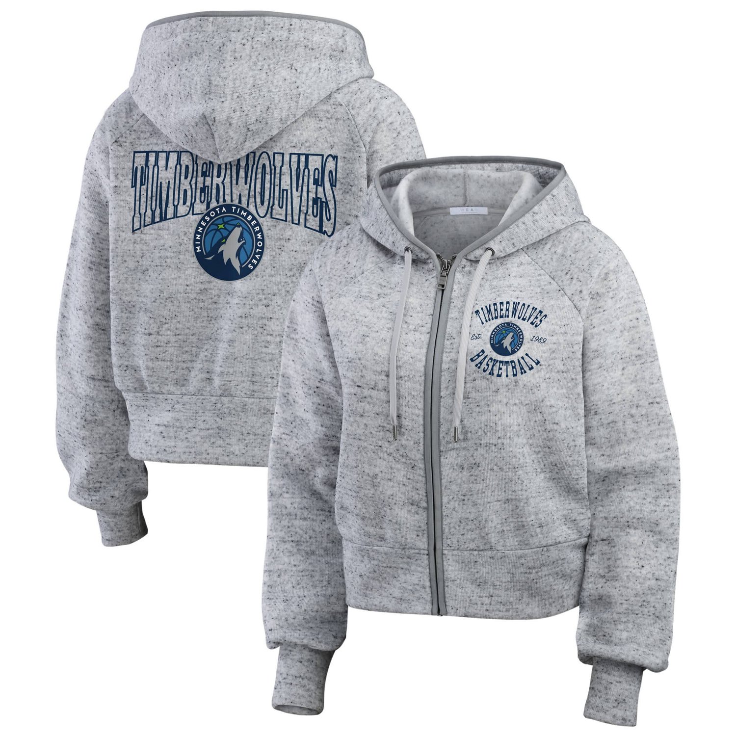 WEAR by Erin Andrews Minnesota Timberwolves Speckled Radiator Full-Zip ...