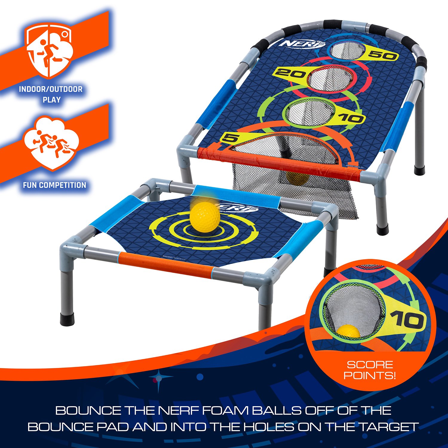 NERF Kids Bounce N Score Target Toss Game Set | Academy