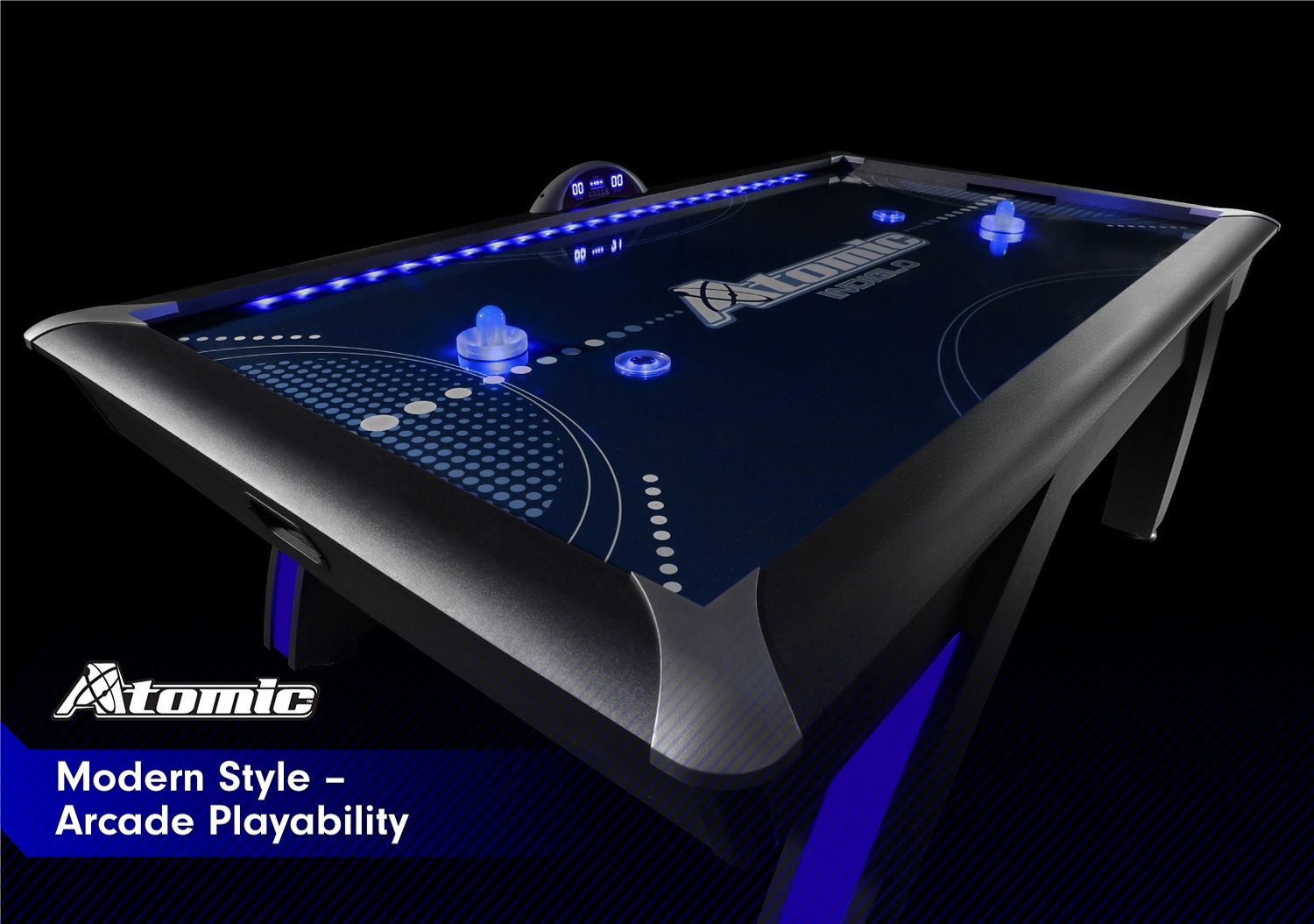 Atomic Indiglo 90" LED Air Hockey Table | Academy