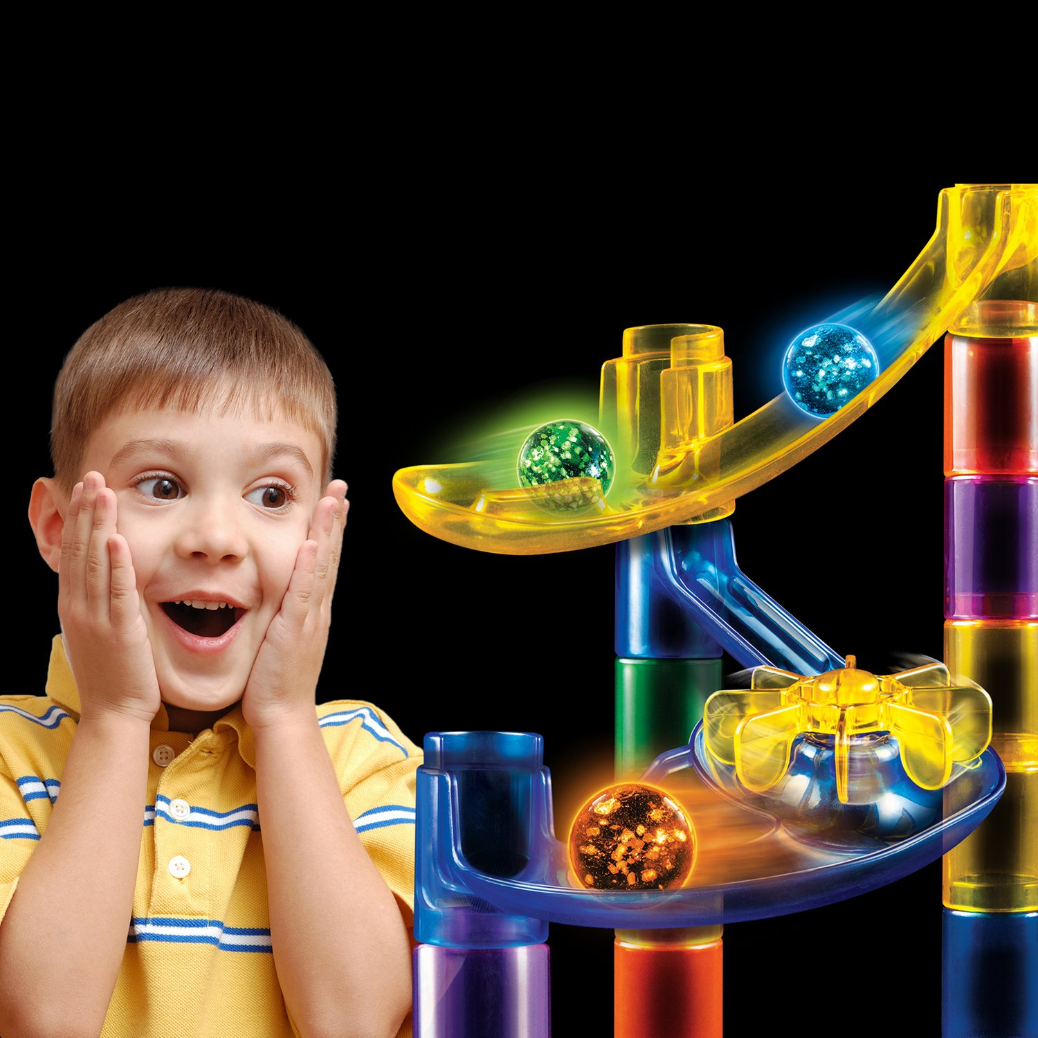 National Geographic 50 Piece Glow-in-the-Dark Marble Run | Academy