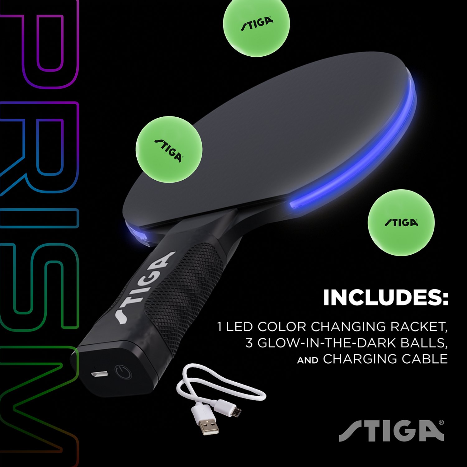 Stiga Prism LED Color Changing Racket Set | Academy
