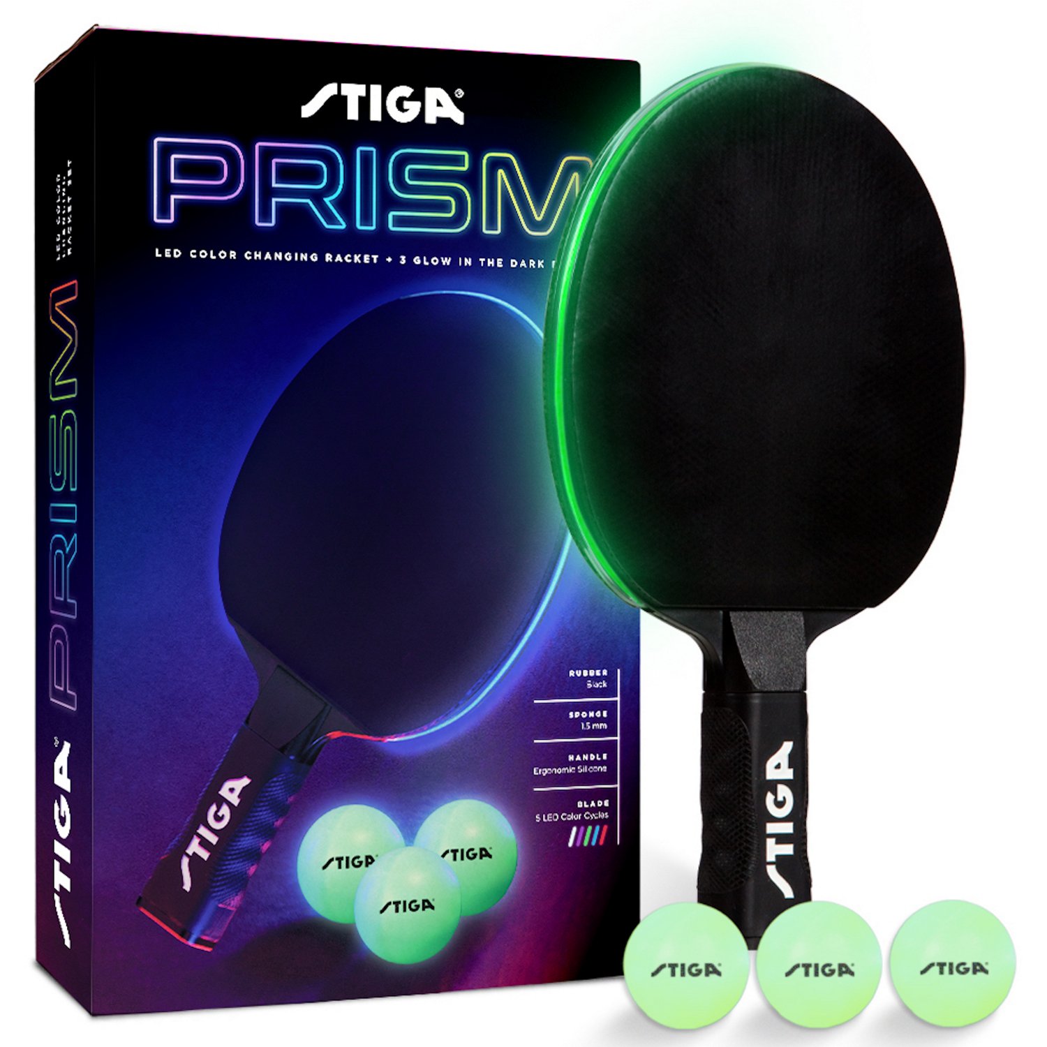 Stiga Prism LED Color Changing Racket Set | Academy