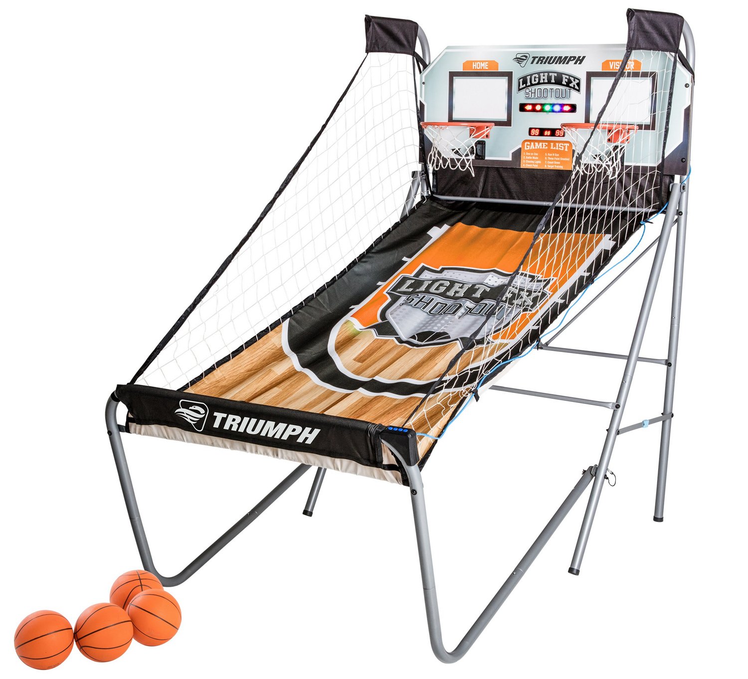 The Triumph Light FX Double Shootout Arcade Basketball Game is equipped ...