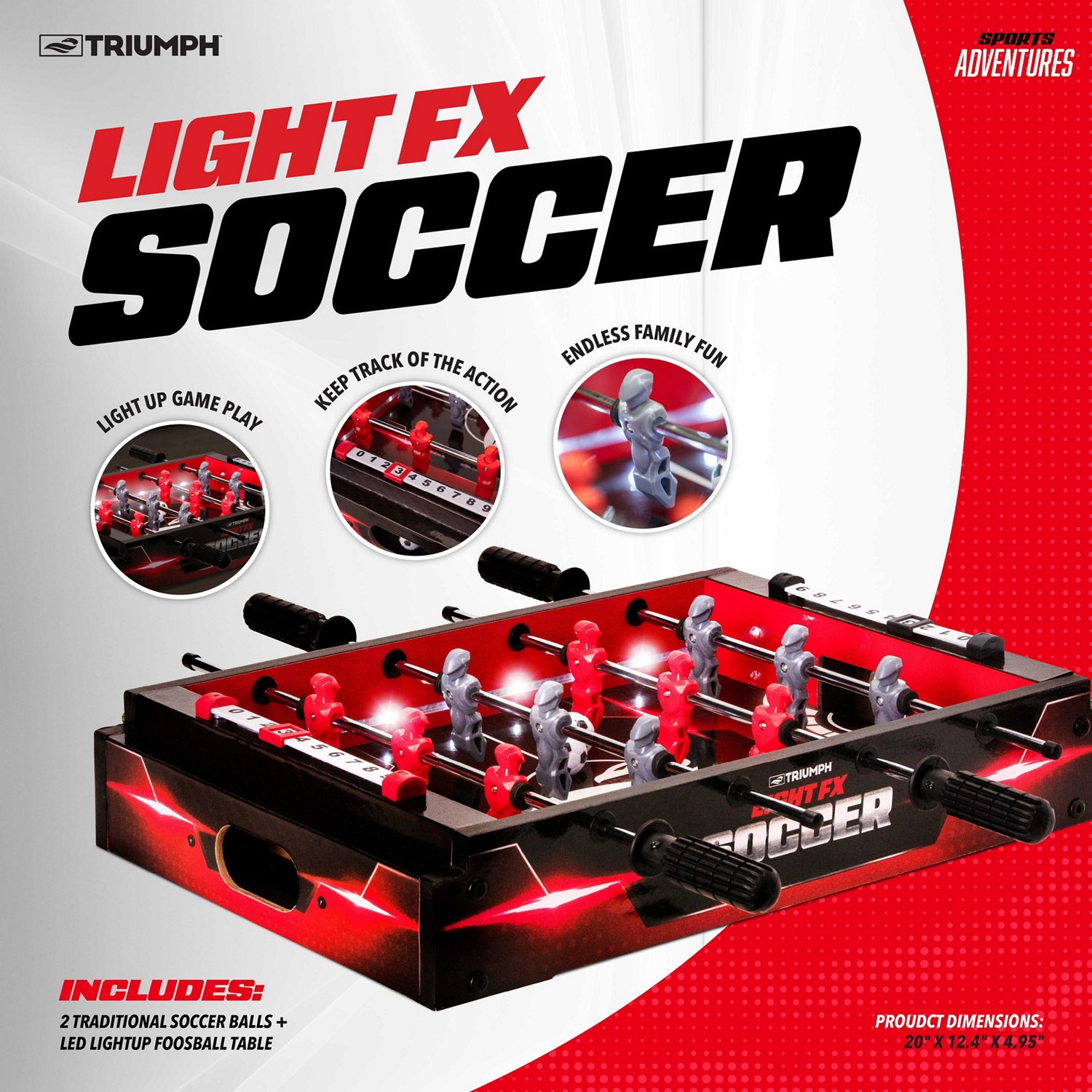 Triumph Sports Adventures Light FX Foosball Table | Academy