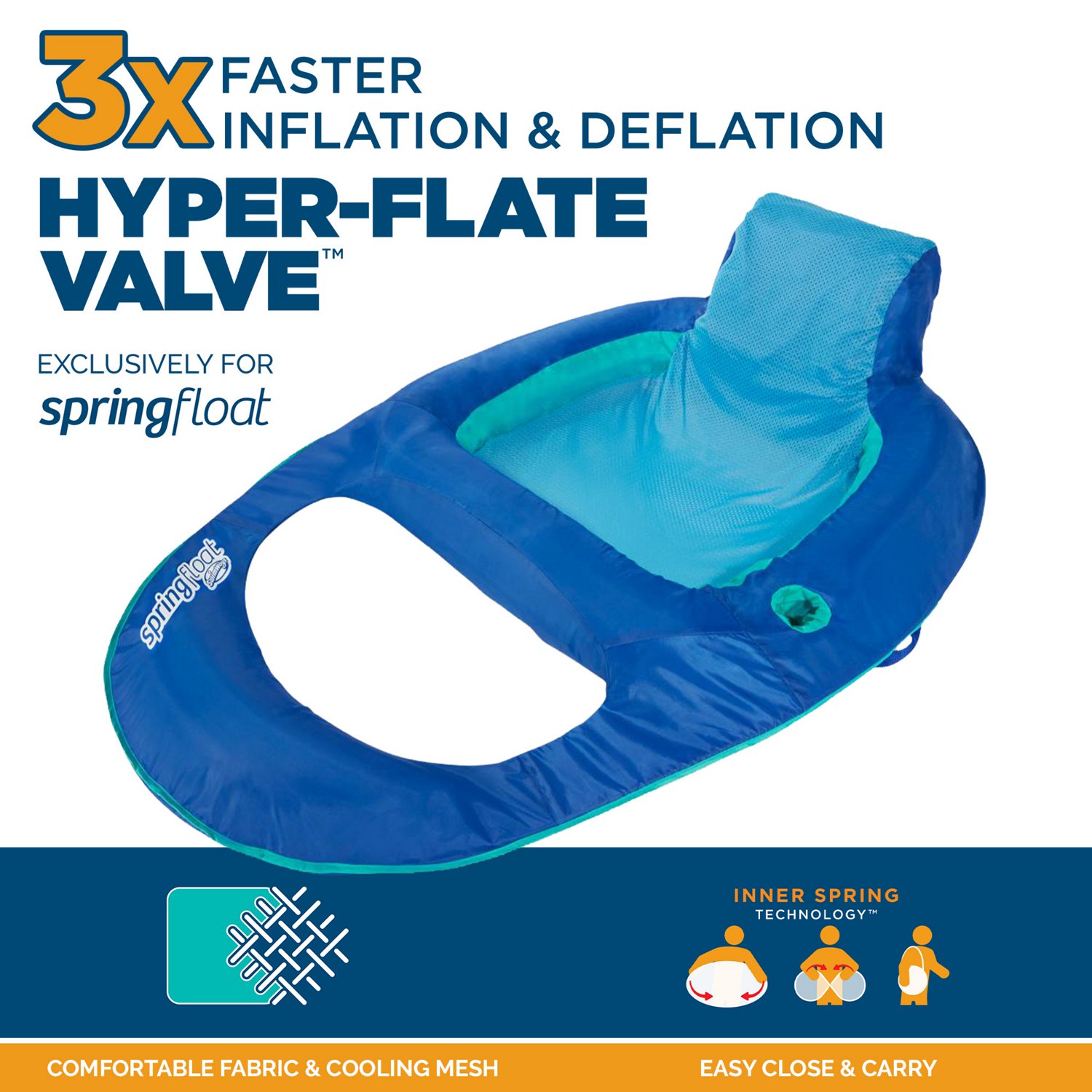 SwimWays Spring Float Recliner Pool Lounger | Academy