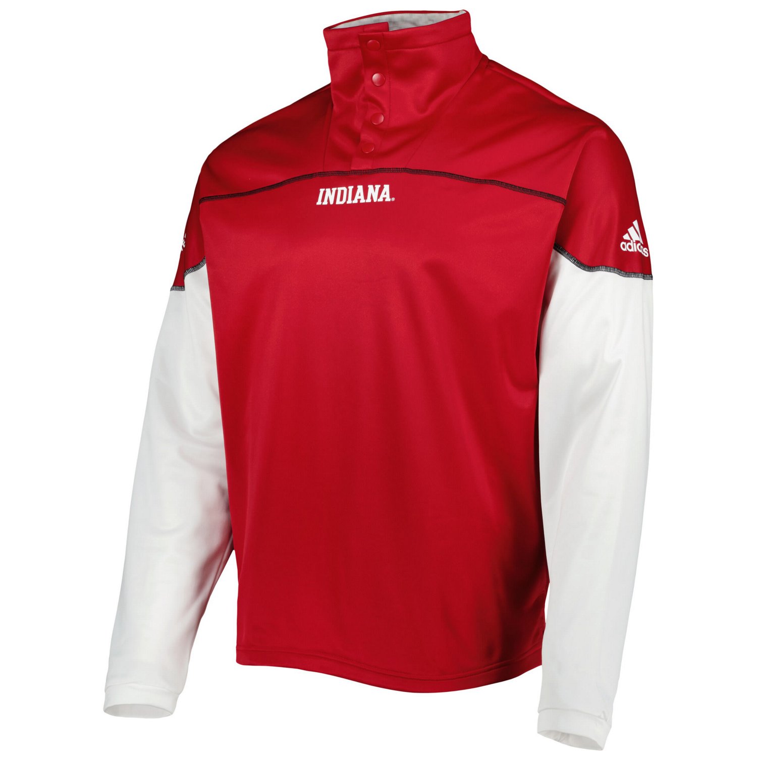 adidas Indiana Hoosiers AEROREADY Knit Quarter-Snap Jacket | Academy