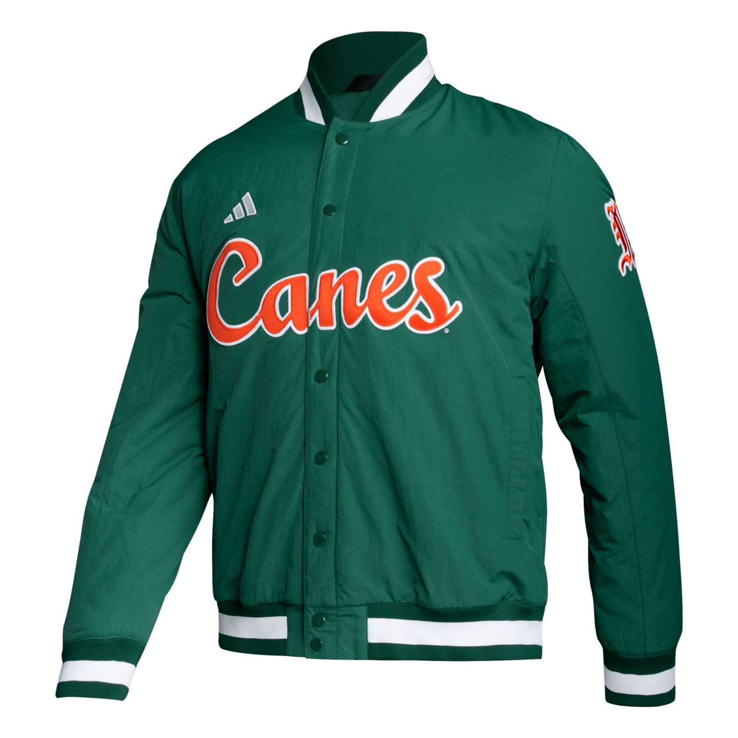 adidas Miami Hurricanes Baseball Coaches Full-Snap Jacket | Academy