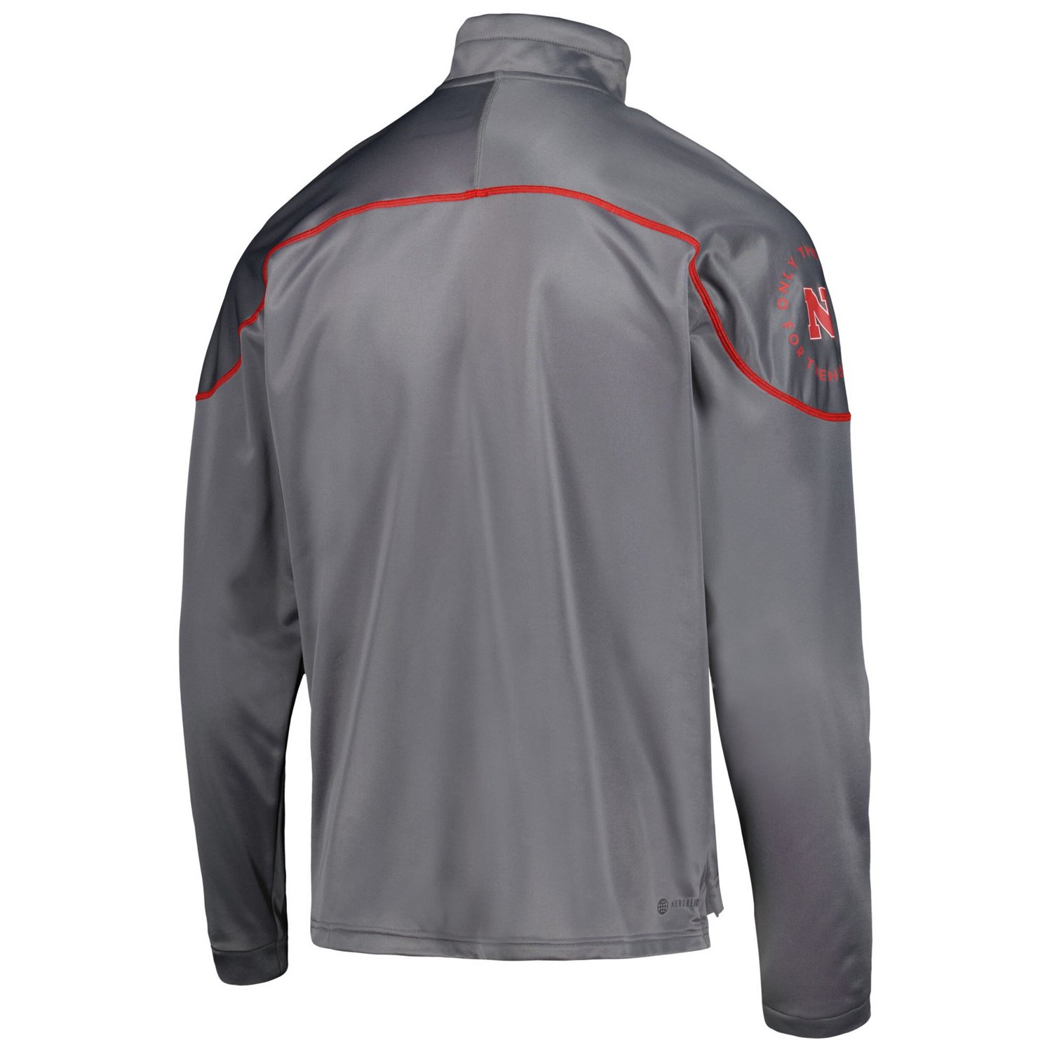adidas Nebraska Huskers AEROREADY Knit Quarter-Snap Jacket | Academy