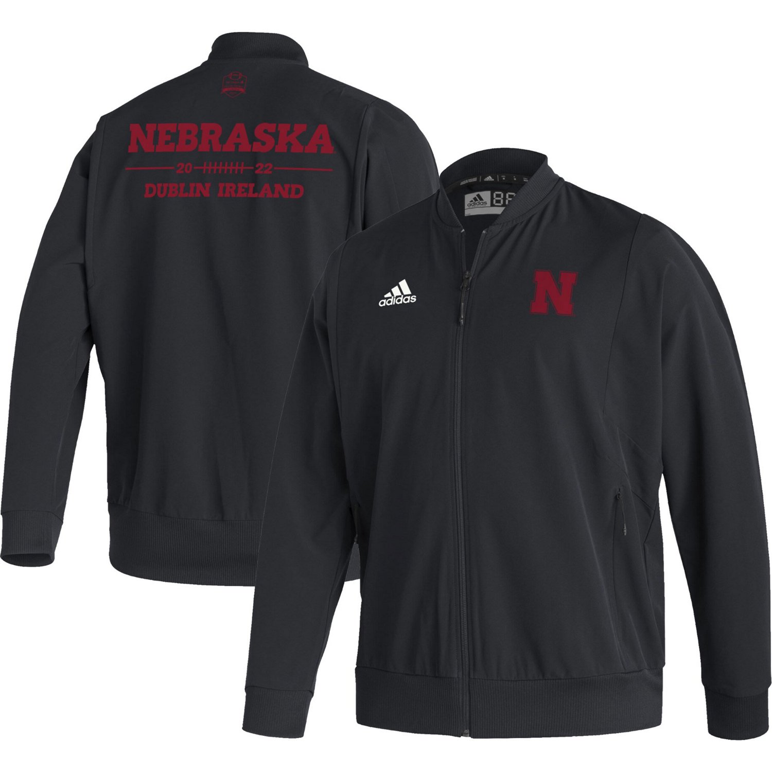 adidas Nebraska Huskers Ireland Sideline Woven Primeblue Full-Zip ...