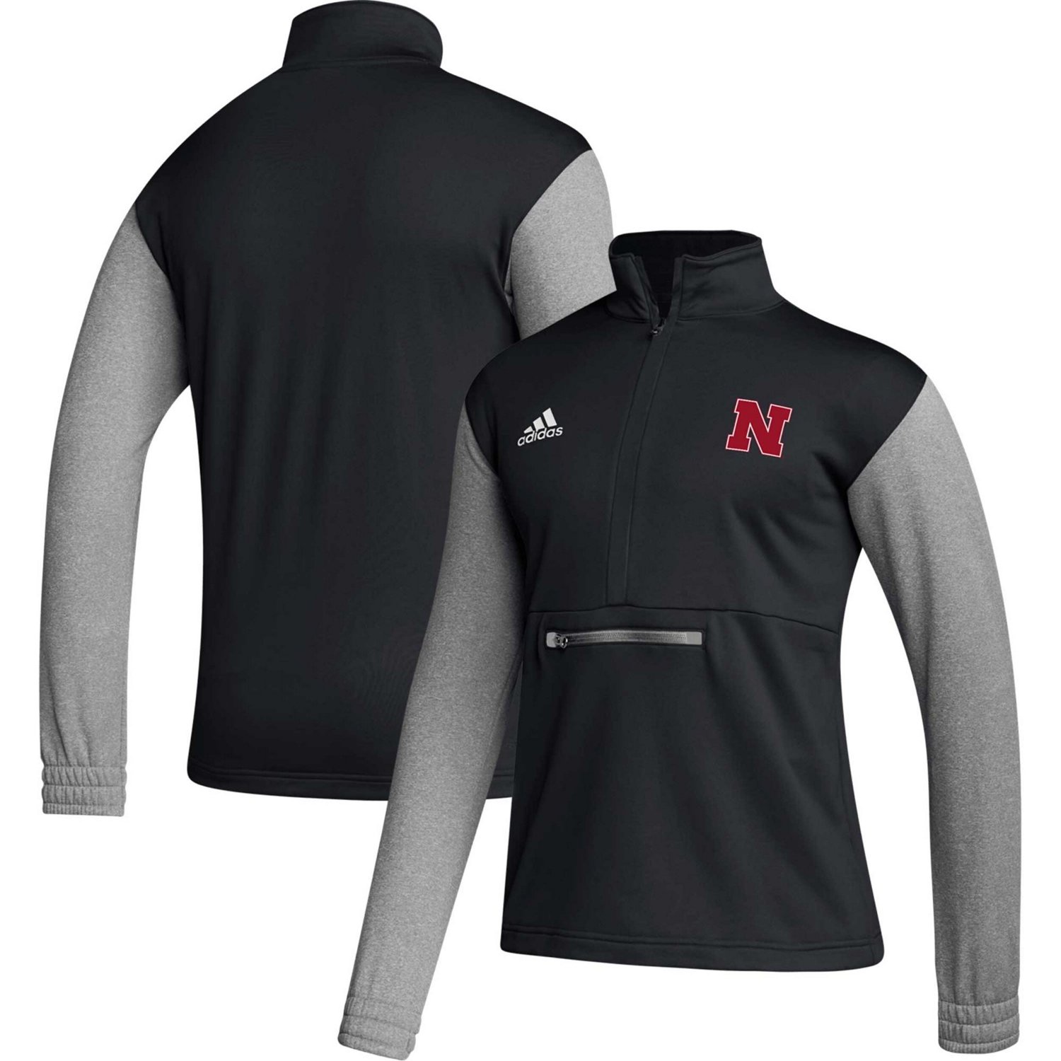 adidas Nebraska Huskers Sideline AEROREADY Half-Zip Top | Academy