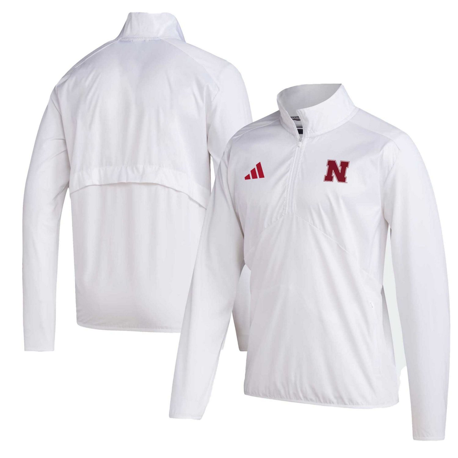 adidas Nebraska Huskers Sideline AEROREADY Raglan Sleeve Quarter-Zip ...