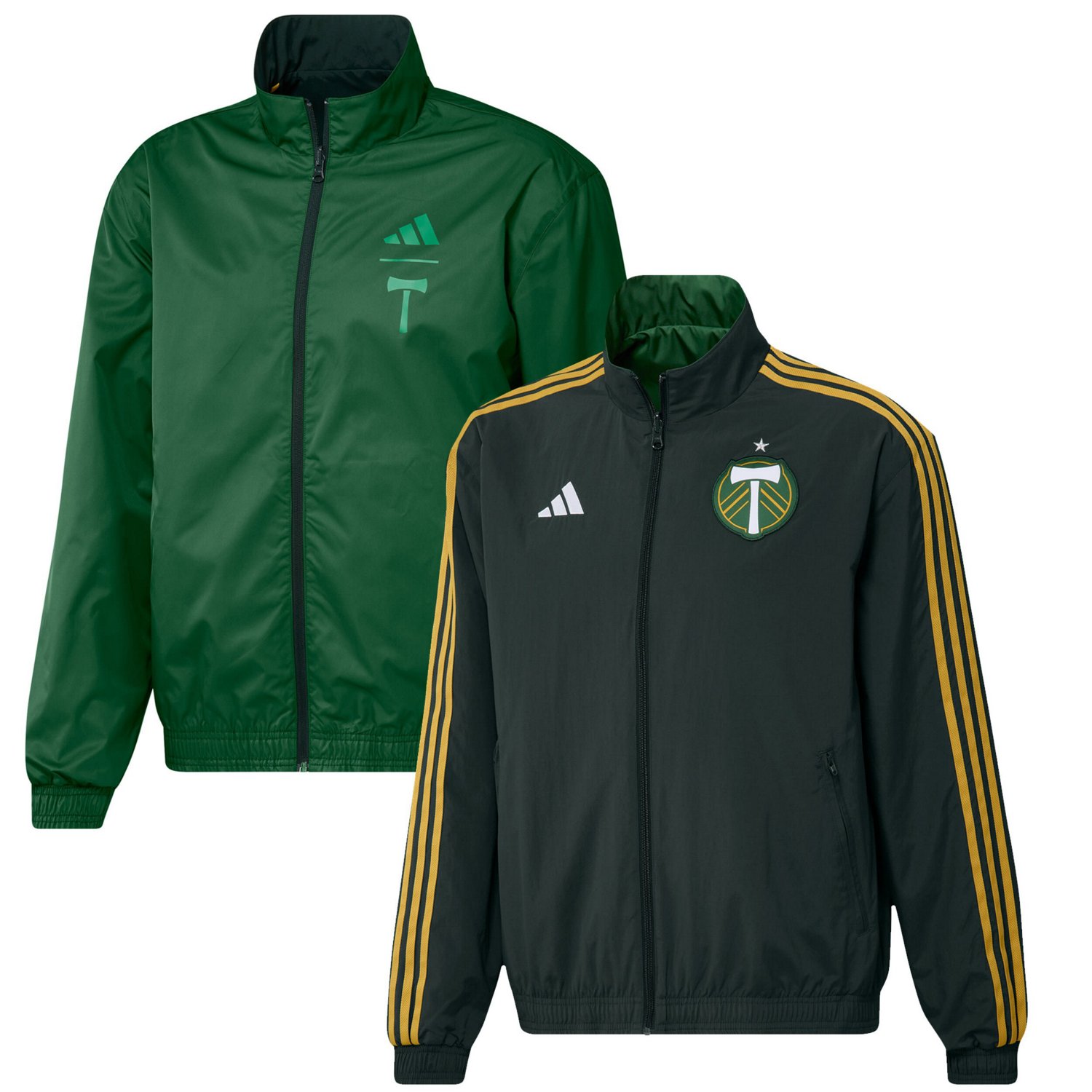 adidas Portland Timbers 2023 On-Field Anthem Full-Zip Reversible Team ...