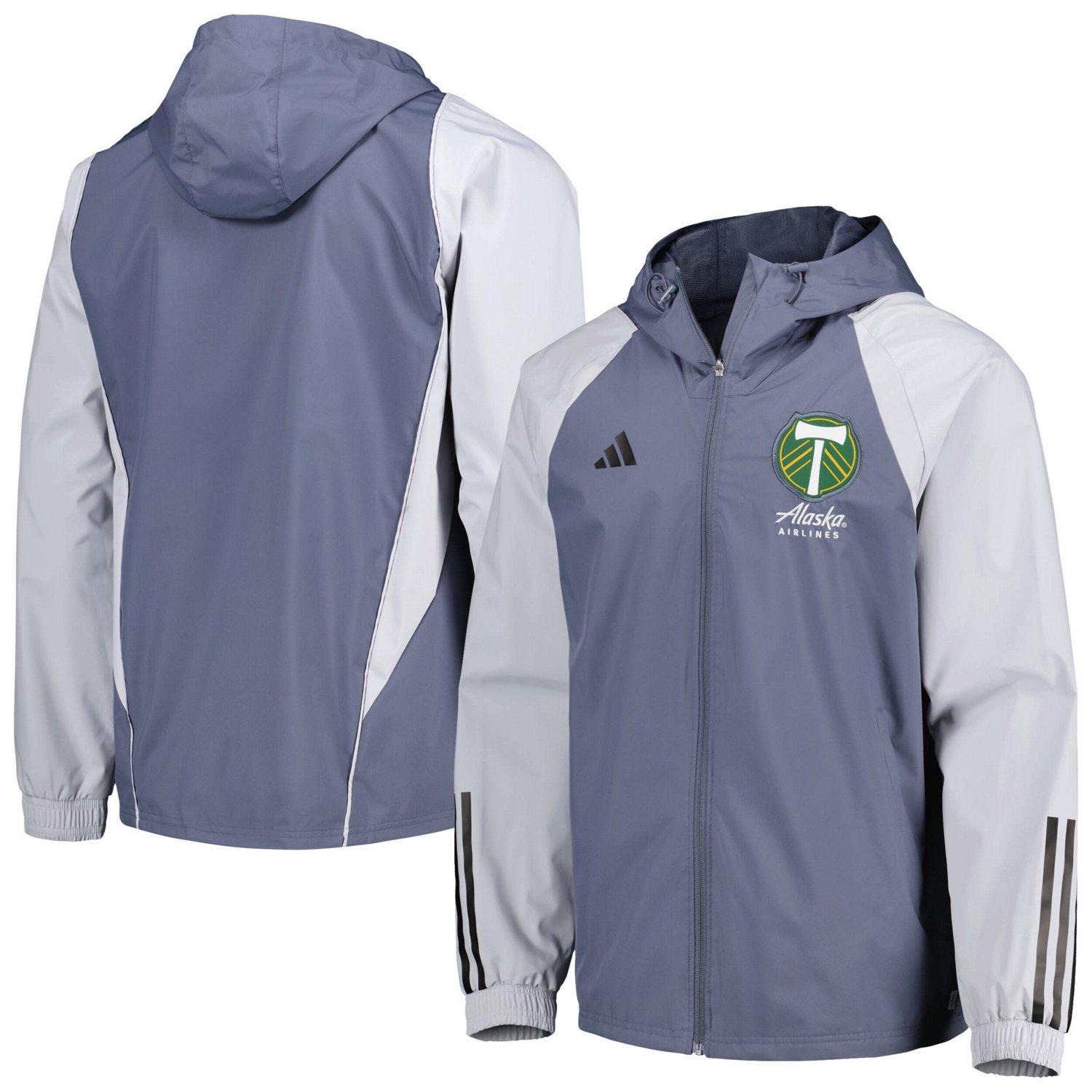 adidas Portland Timbers All-Weather Raglan Hoodie Full-Zip Jacket | Academy